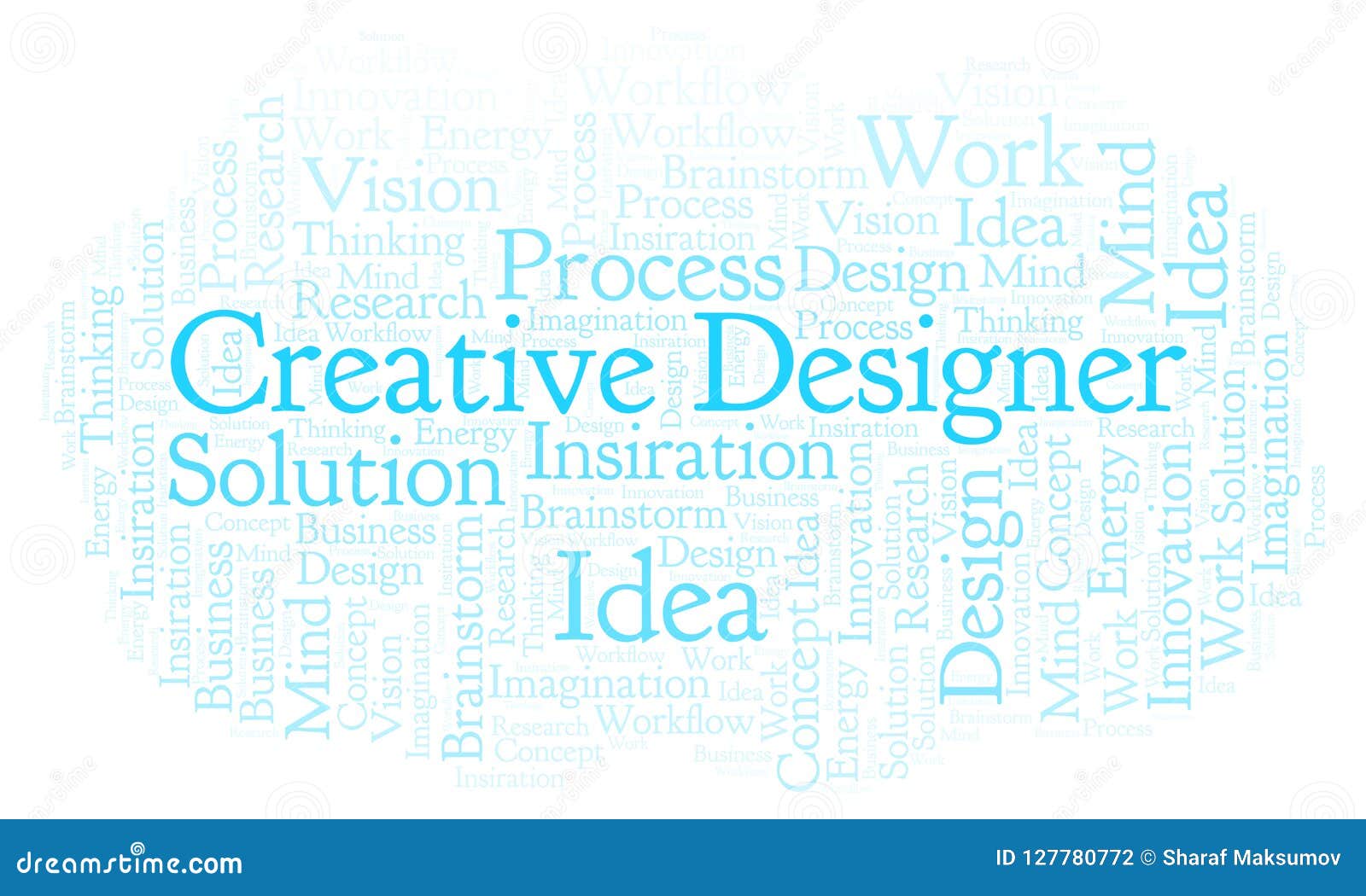 Creative Designer Word Cloud, Made with Text only. Stock Illustration ...