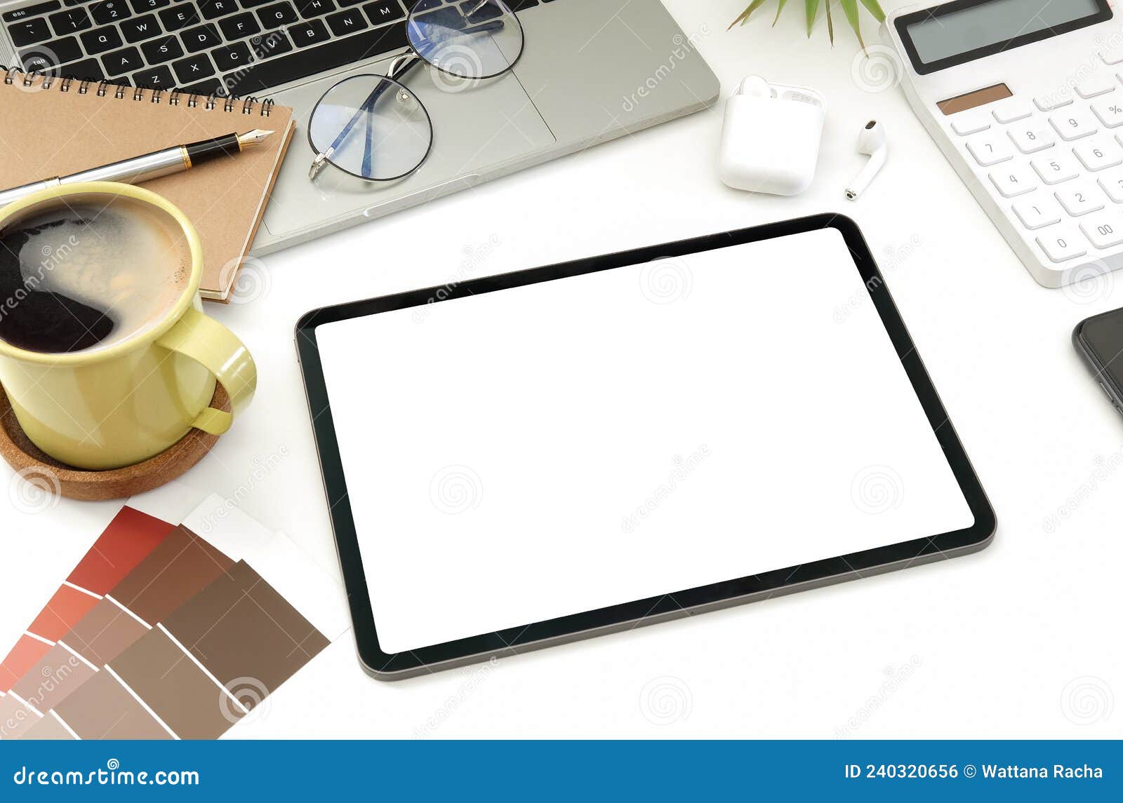 Creative Designer Workspace With Digital Tablet Laptop Computer