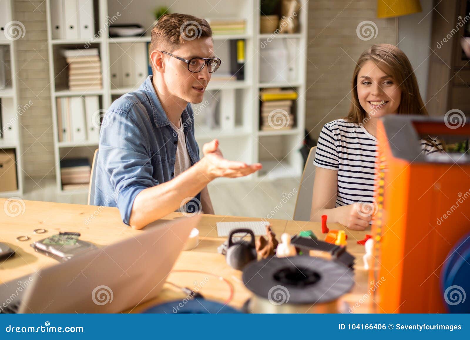 Creative Designers Using 3D Printer Stock Photo - Image of design ...