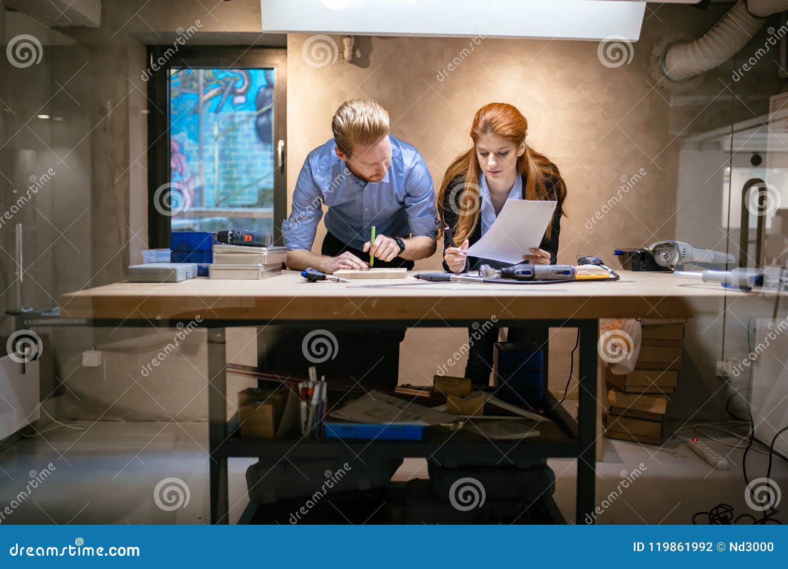 Creative Designers Working in Workshop Stock Photo - Image of industry ...