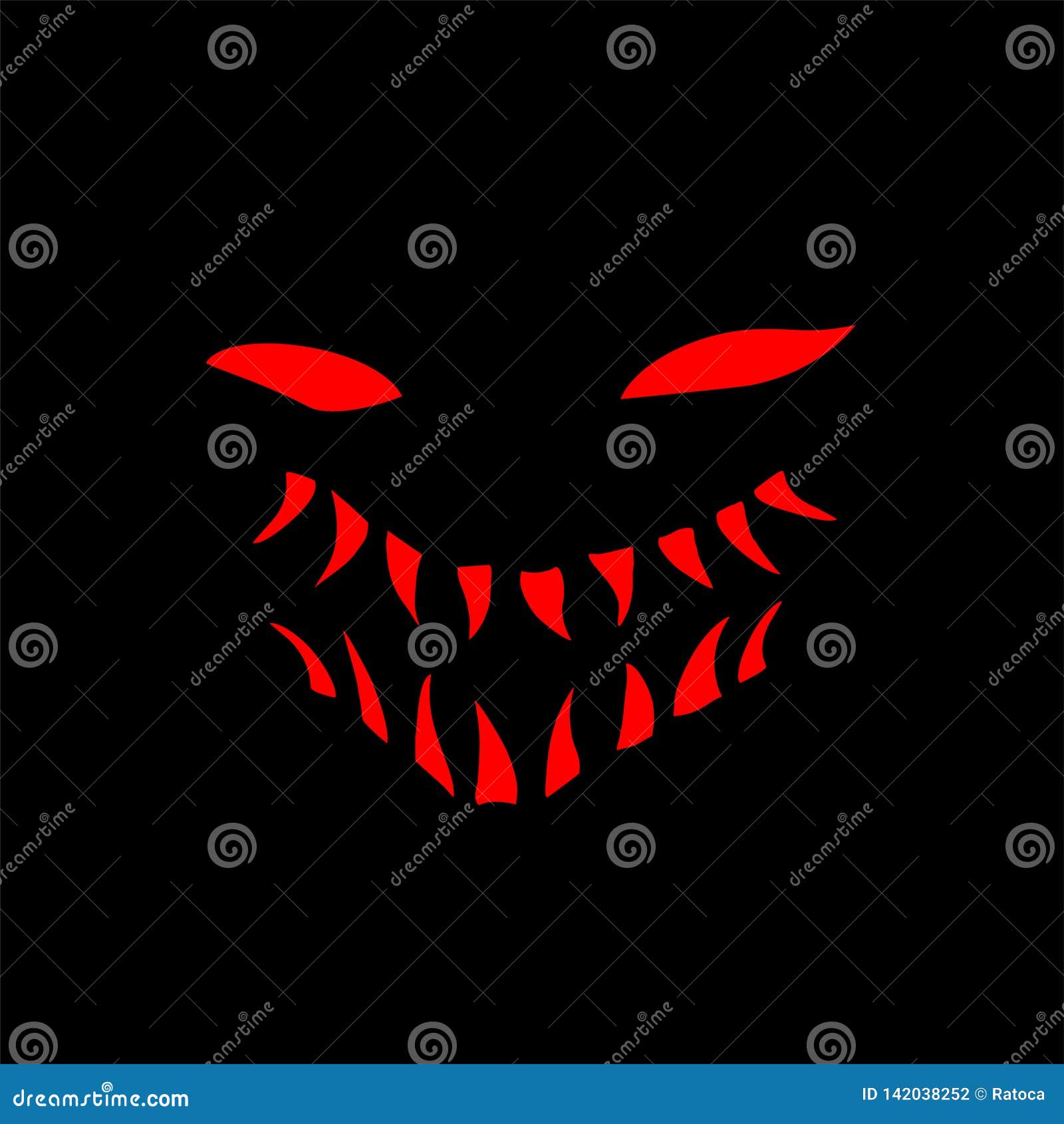 Terrifying Face Illustration | CartoonDealer.com #140703678