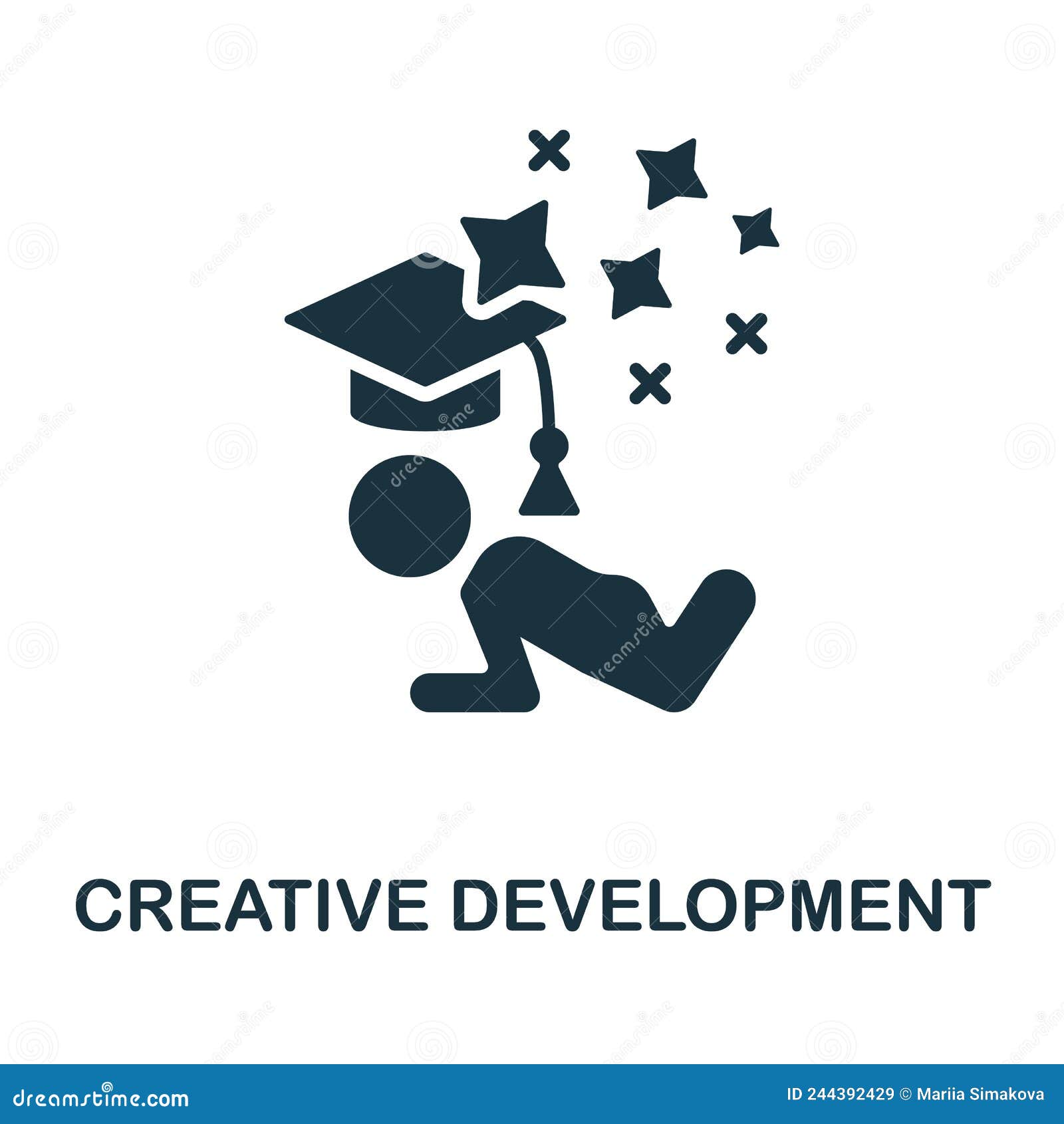 Creative Development Icon. Monochrome Simple Creative Development Icon ...