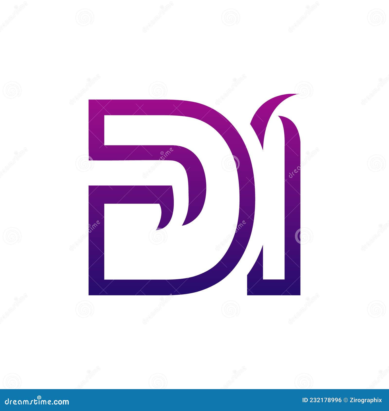 Creative DI Logo Icon Design Stock Vector - Illustration of cutting ...