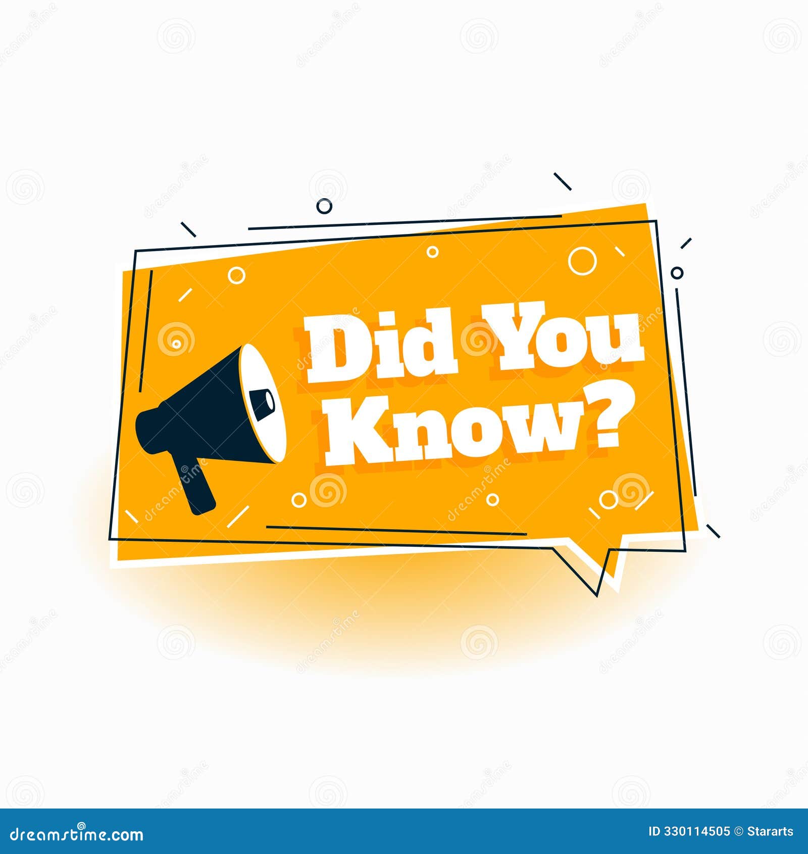 Creative Did You Know Background with Megaphone Design Stock ...