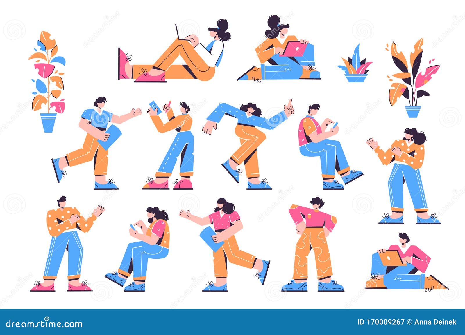 Creative Different Professional Character Set Stock Vector ...