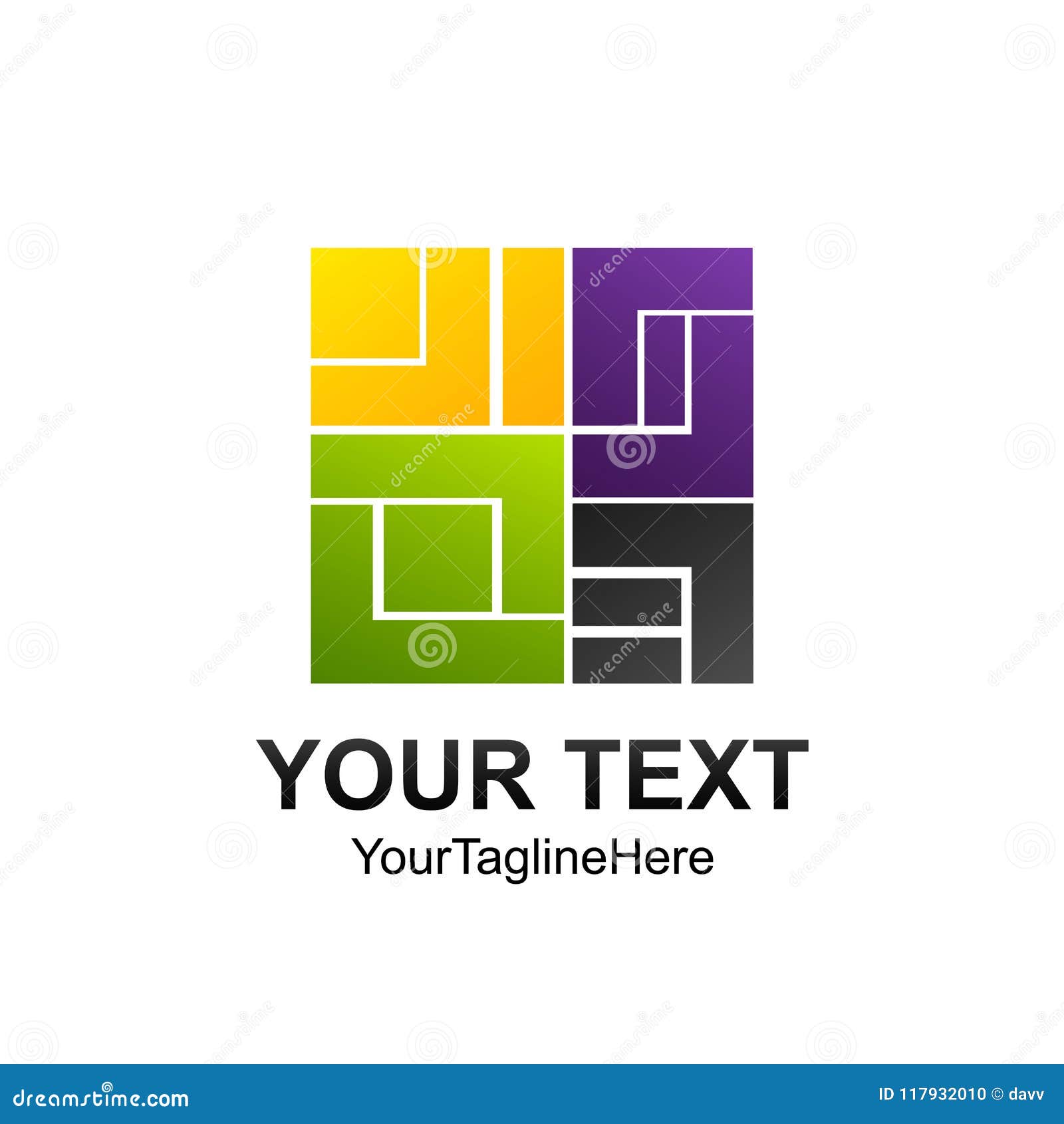 Creative Digital Abstract Square Vector Logo Design Template Element ...