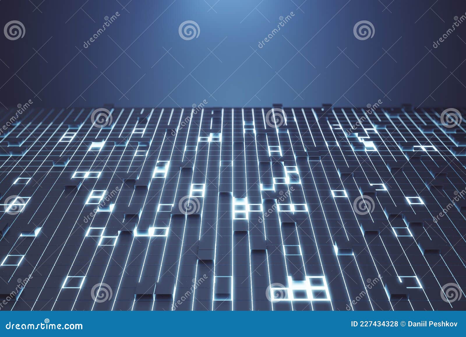 Creative Digital Blue Chip Background. Landing Page Concept Stock ...