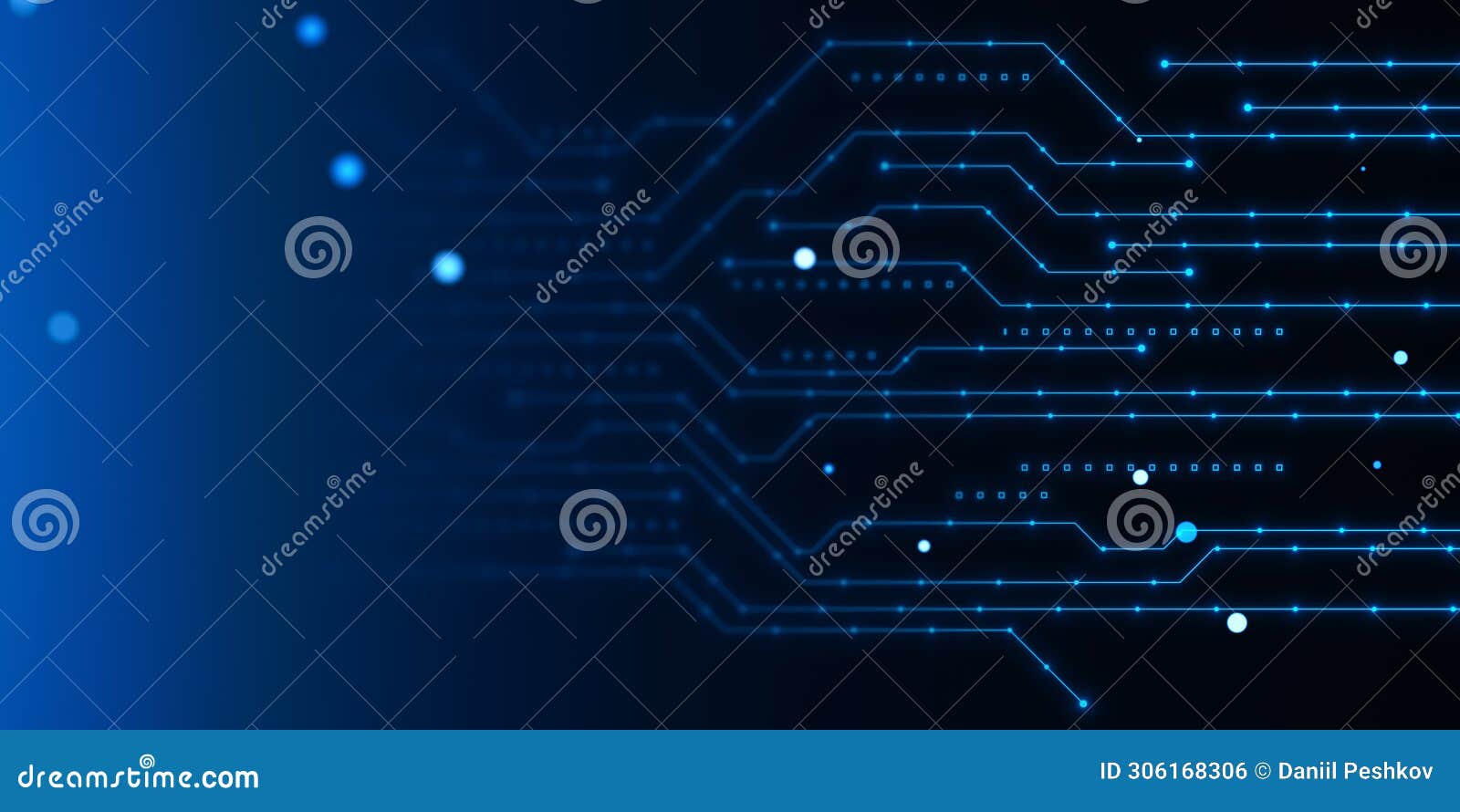 Creative Digital Blue Circuit Grid Texture. Landing Page Concept ...
