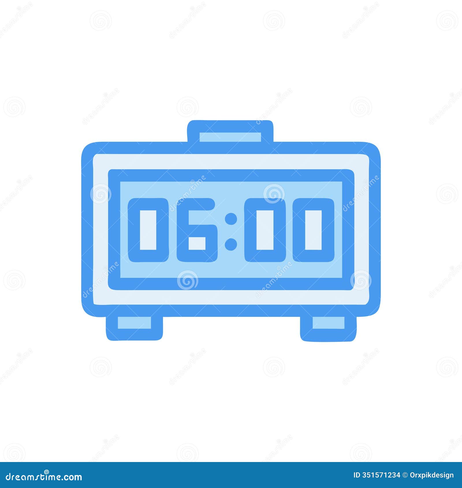 Creative Digital Clock Design Icon Stock Illustration - Illustration of ...