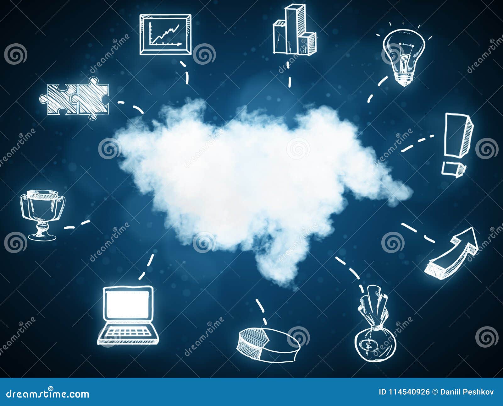Cloud computing backdrop stock illustration. Illustration of ...