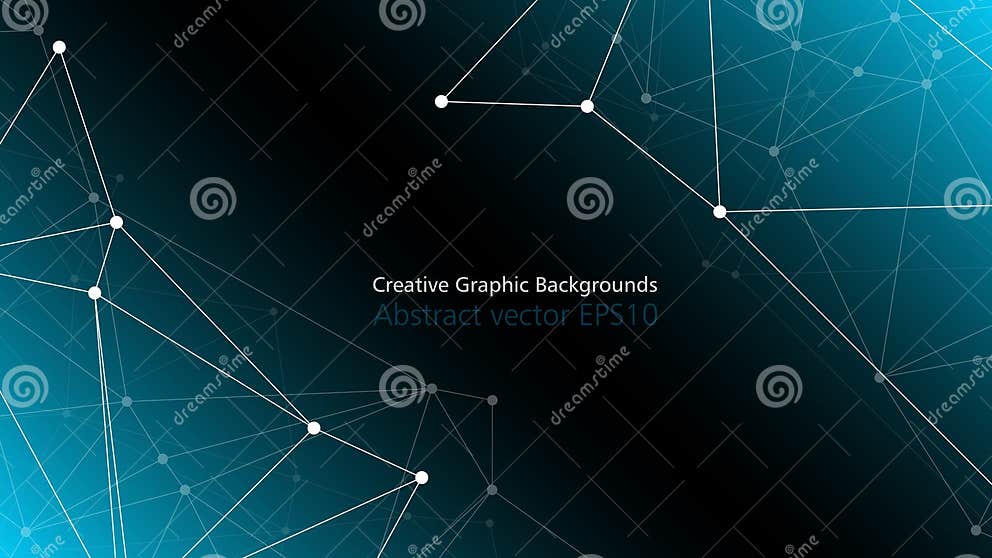 Creative Digital Connections Graphic Backgrounds, Random Dots and Lines ...