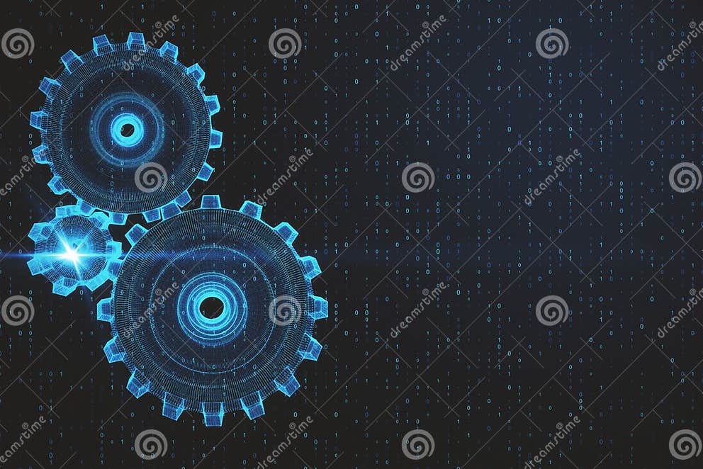 Creative gears wallpaper stock illustration. Illustration of concept ...
