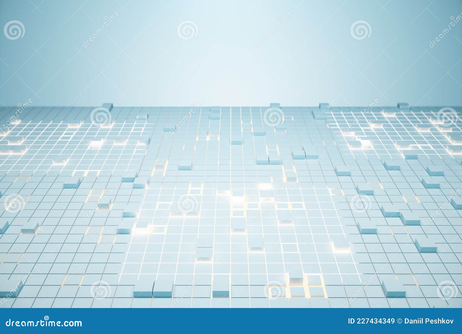 Creative Digital Light Blue Chip Background. Landing Page Concept Stock ...