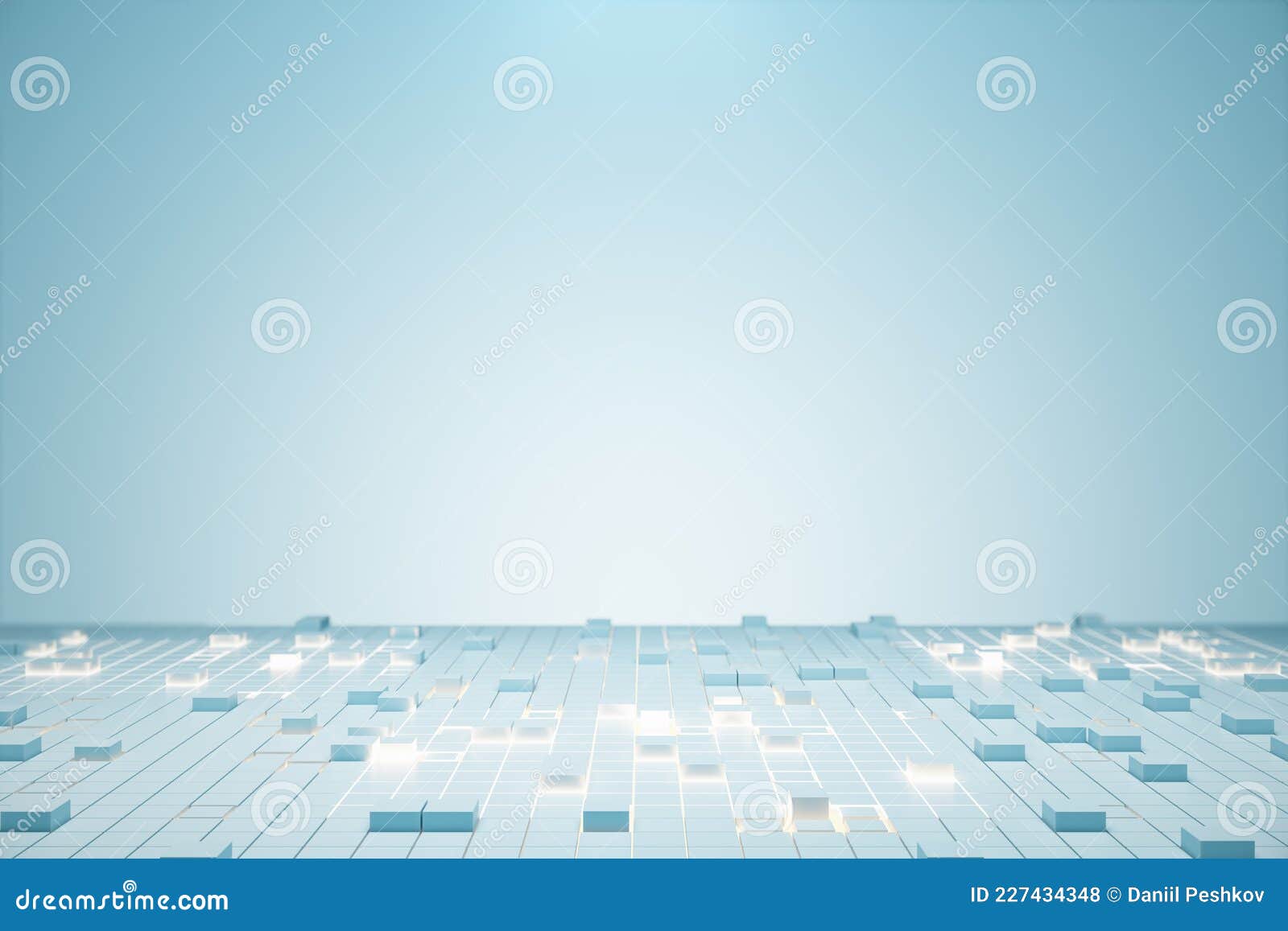 Creative Digital Light Blue Chip Background with Mock Up Place for Your ...