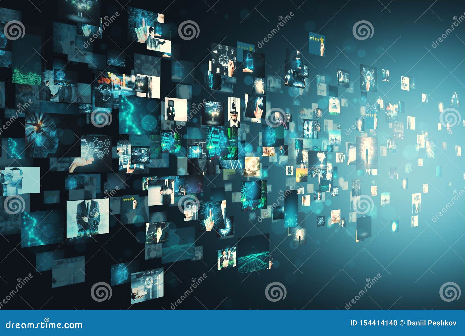 Creative Digital Picture Gallery Stock Illustration - Illustration of ...
