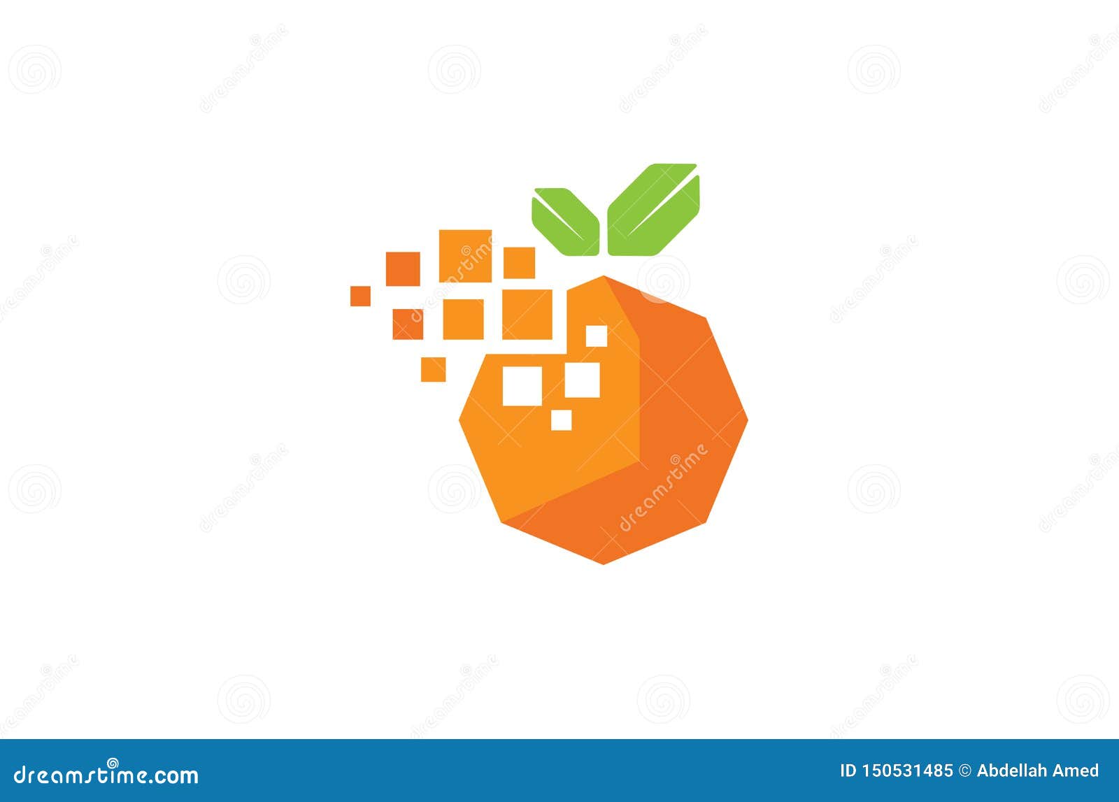 Pixel Art Orange Icon. 32x32 Pixels Vector Illustration | CartoonDealer ...