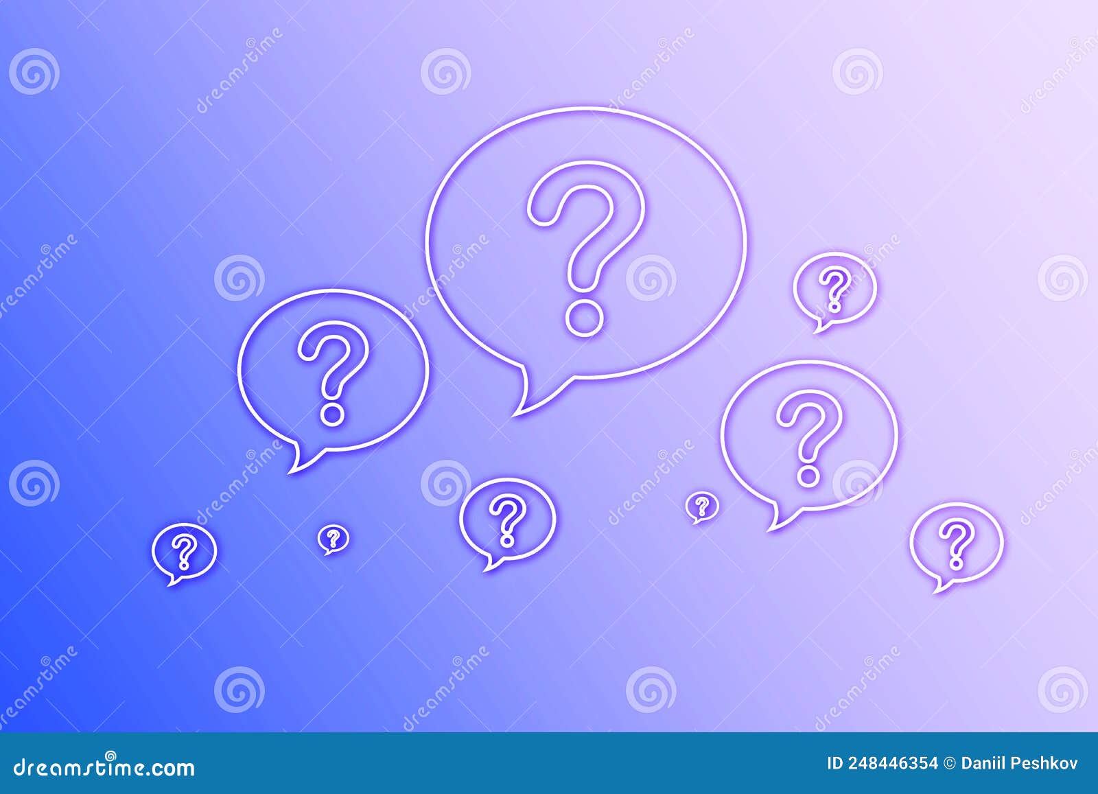 Creative Digital Question Mark Background. Stock Illustration ...