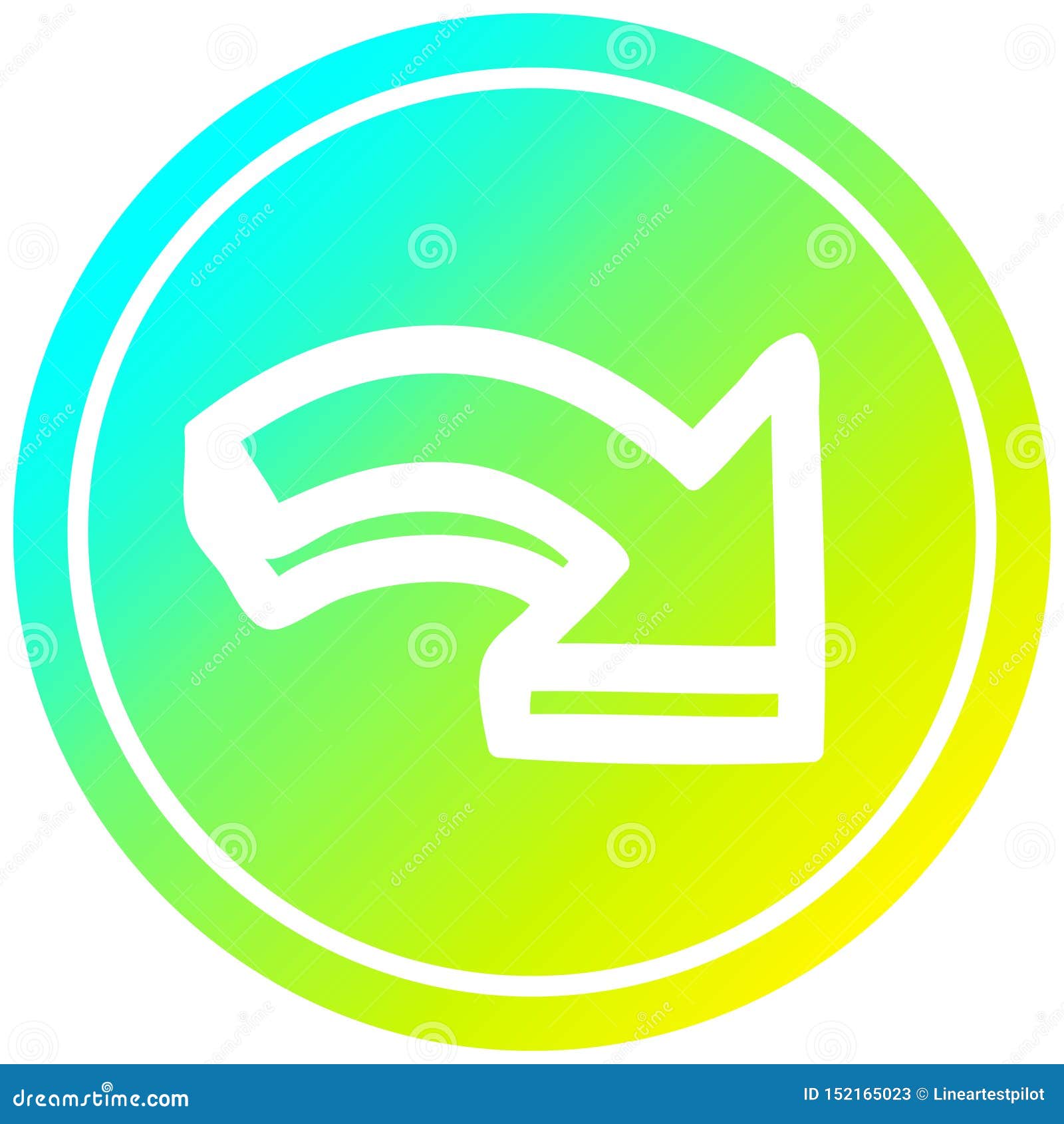 A Creative Direction Arrow Circular in Cold Gradient Spectrum Stock ...