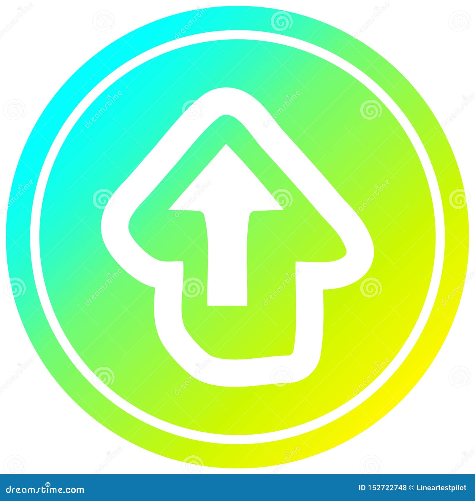 A Creative Direction Arrow Circular in Cold Gradient Spectrum Stock ...