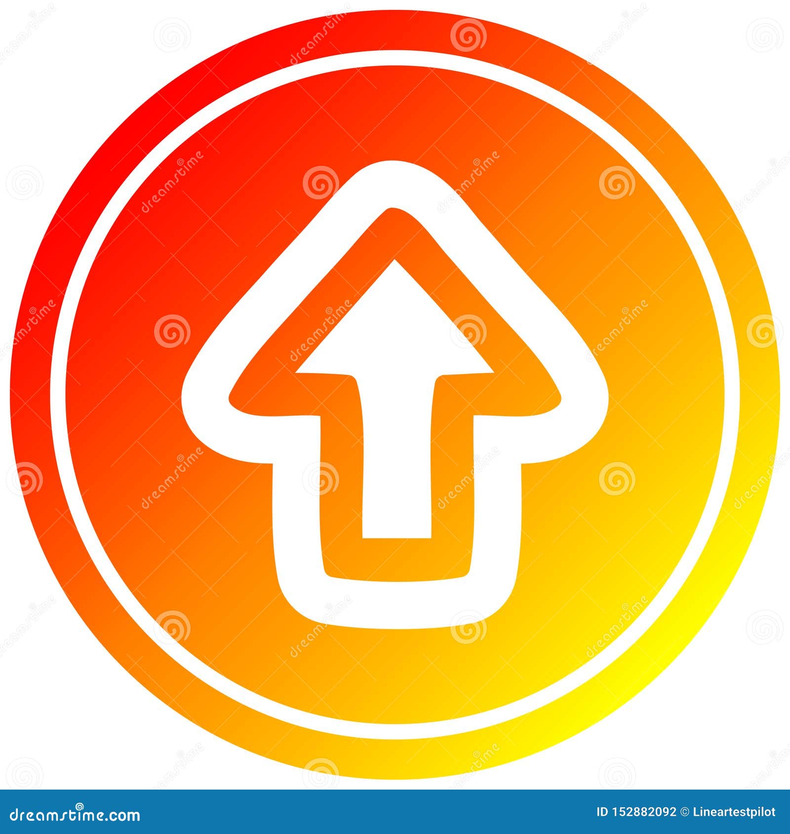 A Creative Direction Arrow Circular in Hot Gradient Spectrum Stock ...