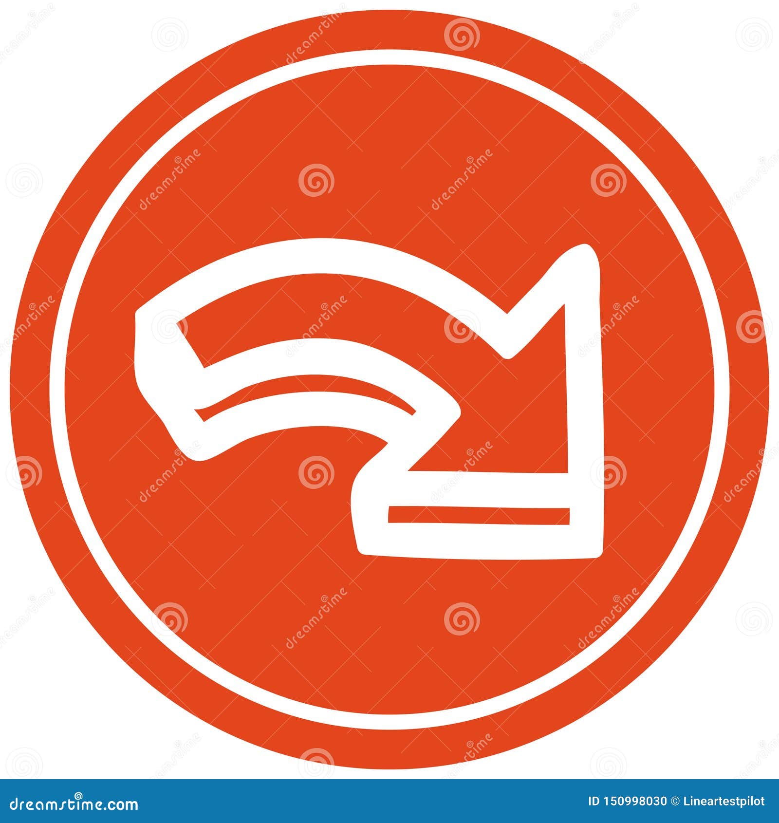 A Creative Direction Arrow Circular Icon Stock Vector - Illustration of ...