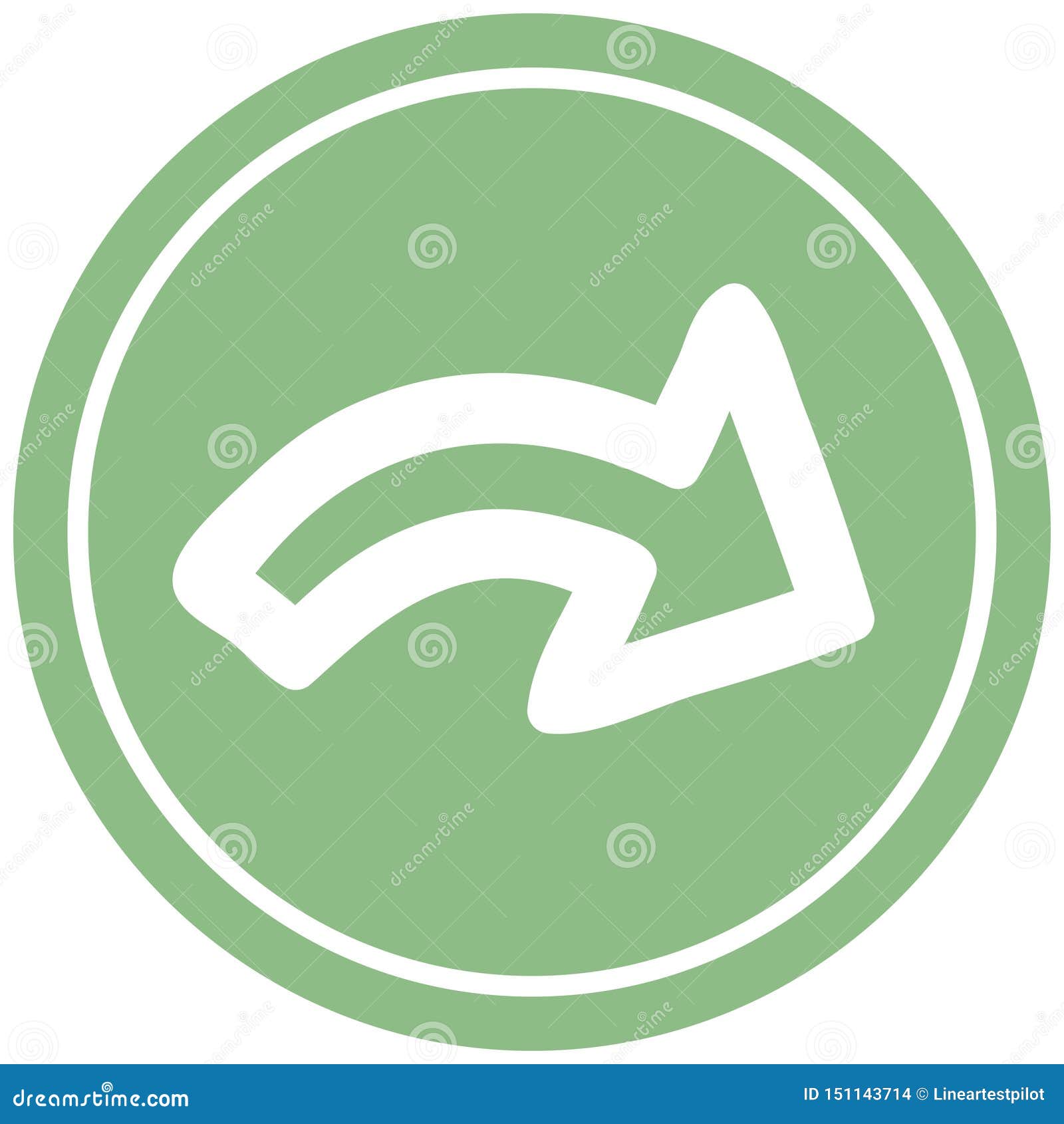 A Creative Direction Arrow Circular Icon Stock Vector - Illustration of ...