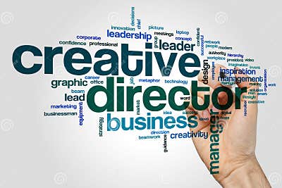 Creative Director Word Cloud Concept on Grey Background Stock Photo ...