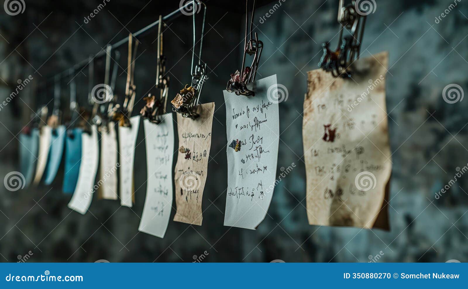 Creative Display of Paper Notes in an Artistic Setting Indoor ...