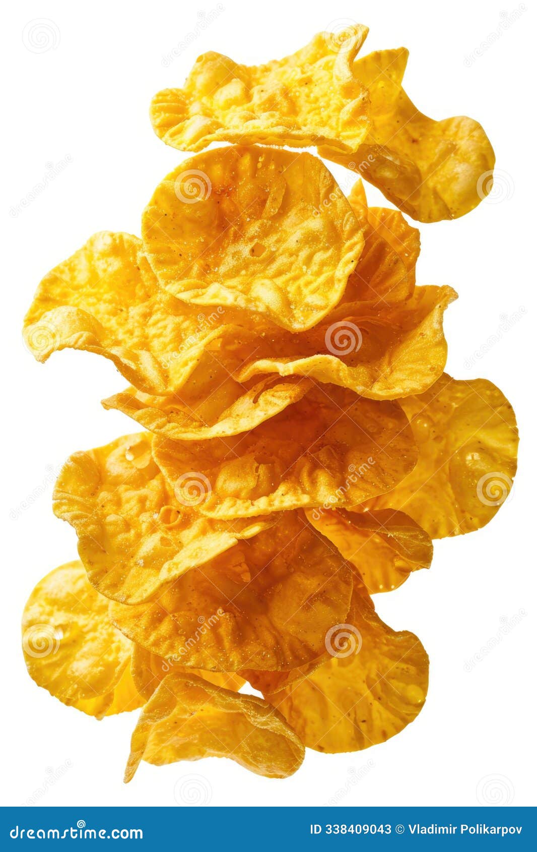 A Creative Display of Potato Chips Stacked on Top of Each Other Stock ...