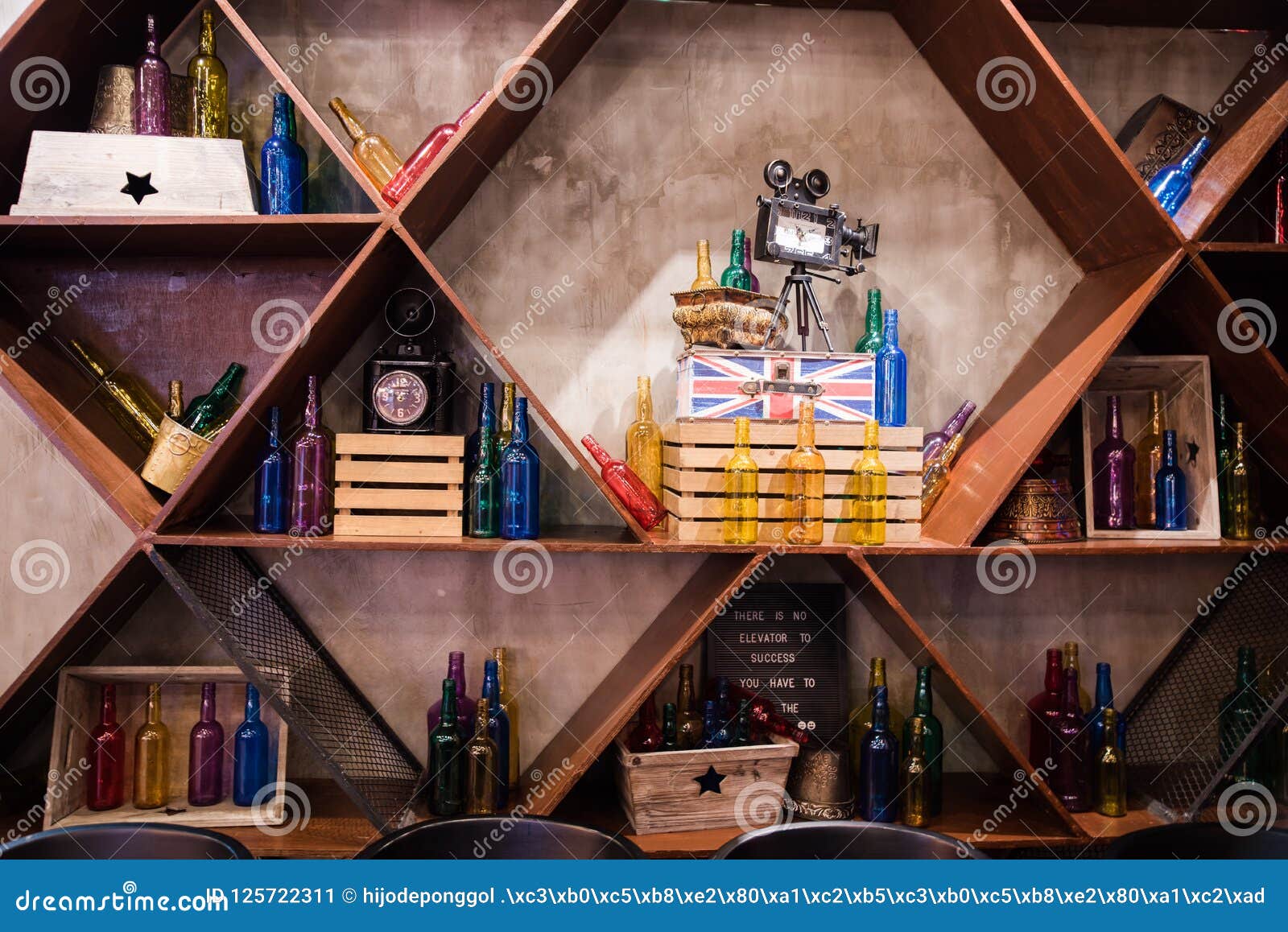 Creative Display Rack for Wall Decoration Stock Image - Image of ...