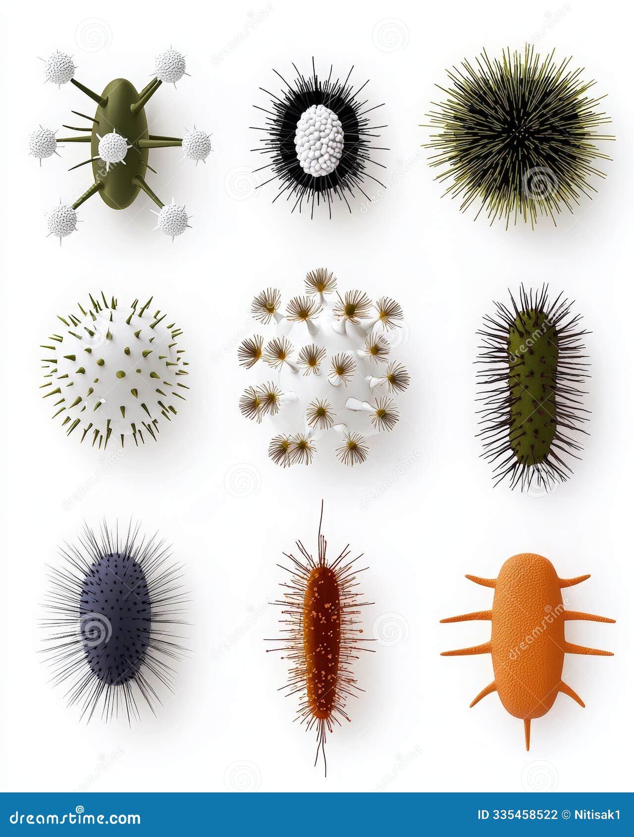 A Creative Display of Various Bacteria and Microorganisms in a Visually ...