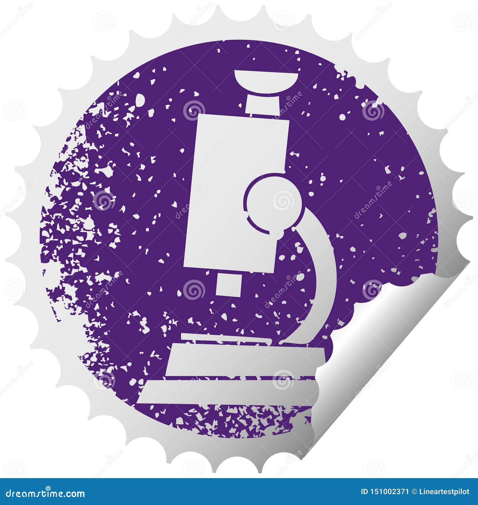 A Creative Distressed Circular Peeling Sticker Symbol Science ...