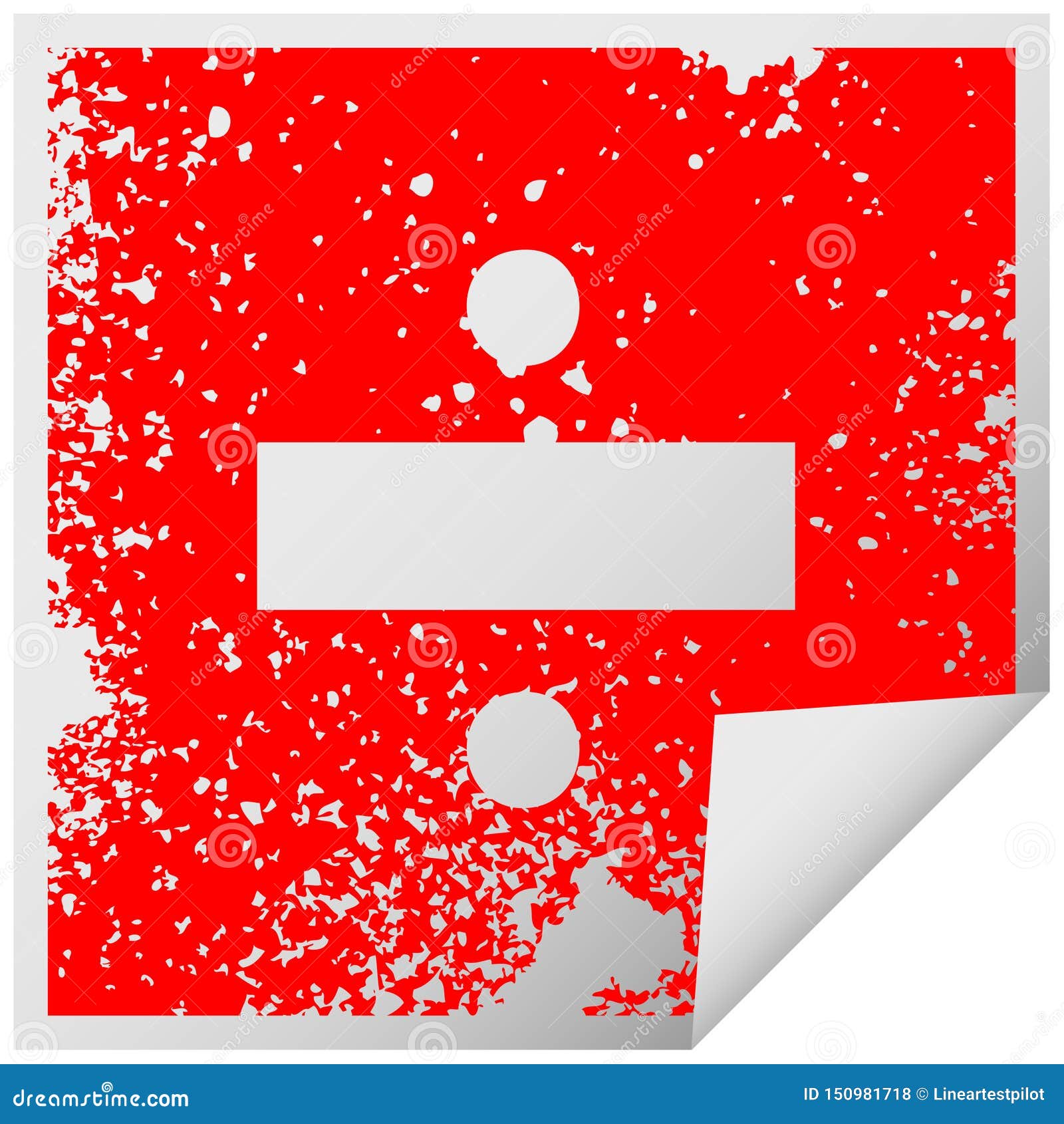 A Creative Distressed Square Peeling Sticker Symbol Division Symbol ...