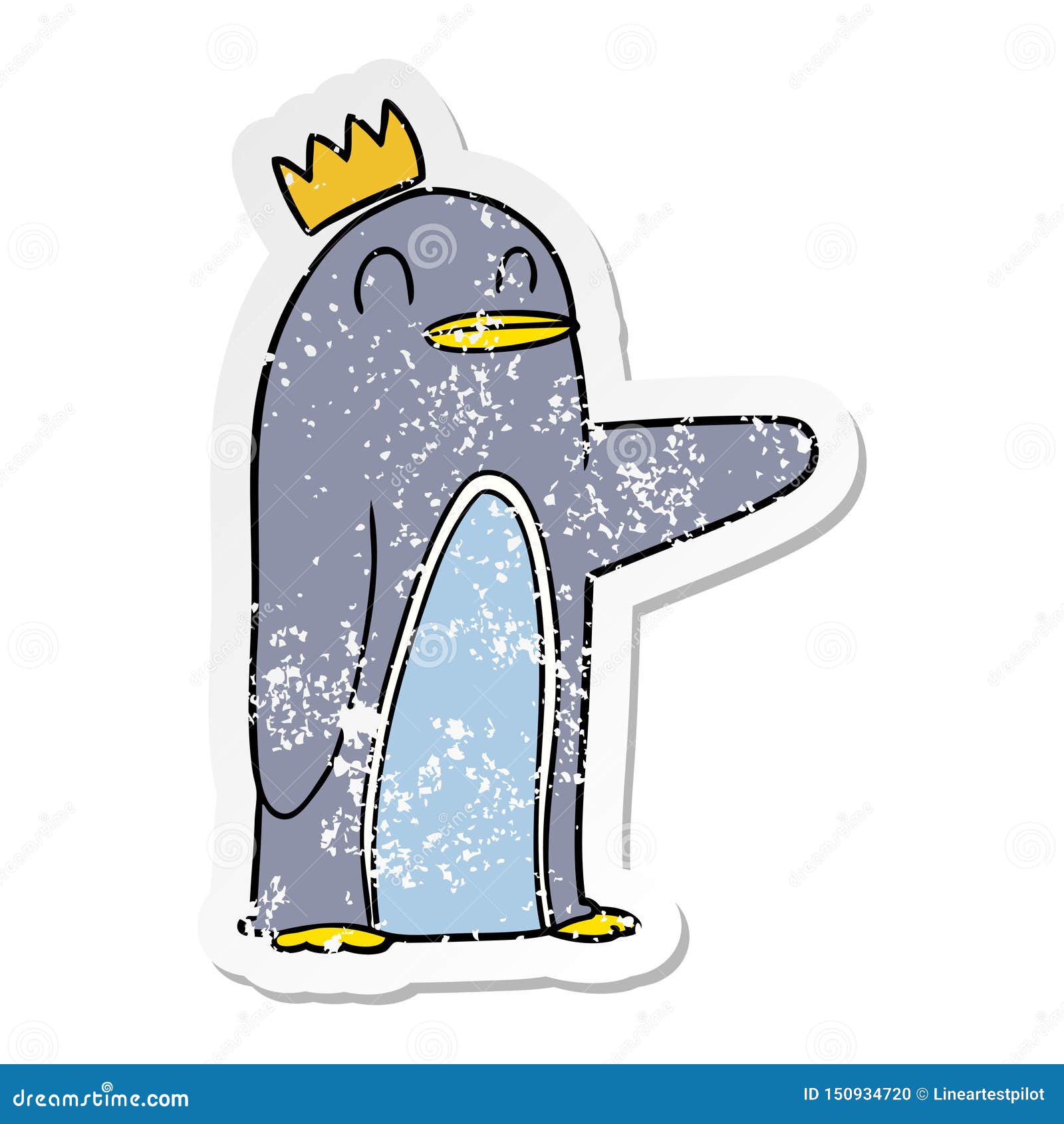 Cartoon Emperor Penguin Is Dancing Arabic Or Belly-dance On White ...