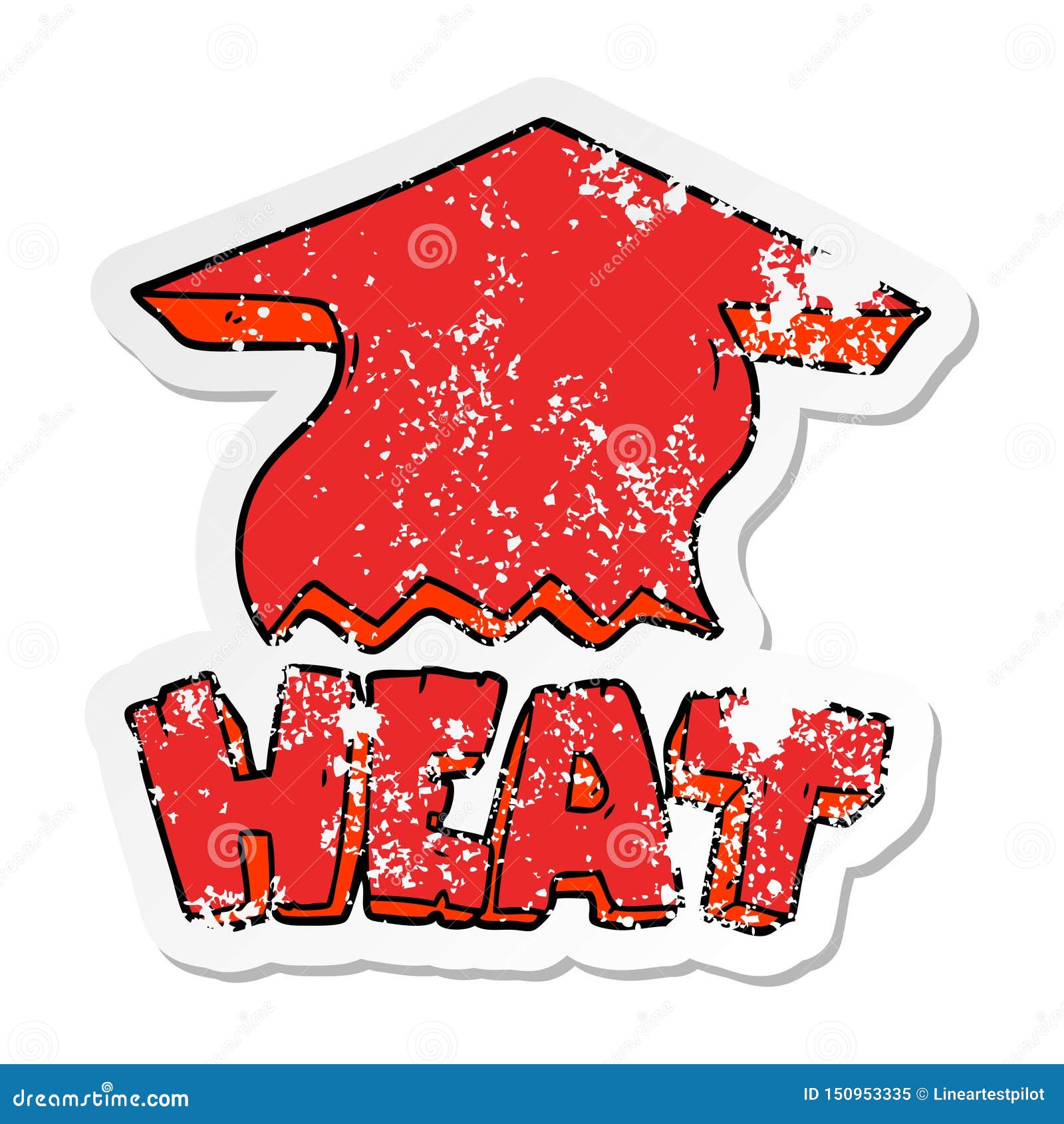 Sticker Heat Treatment. Suitable For Spa Symbol. Simple Design Editable ...