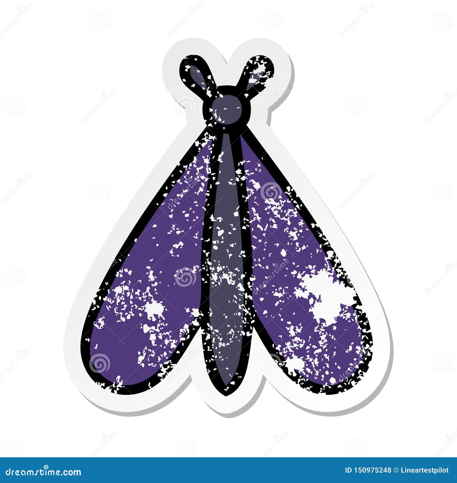 Cartoon Moth Drawing Vector Illustration | CartoonDealer.com #151342816