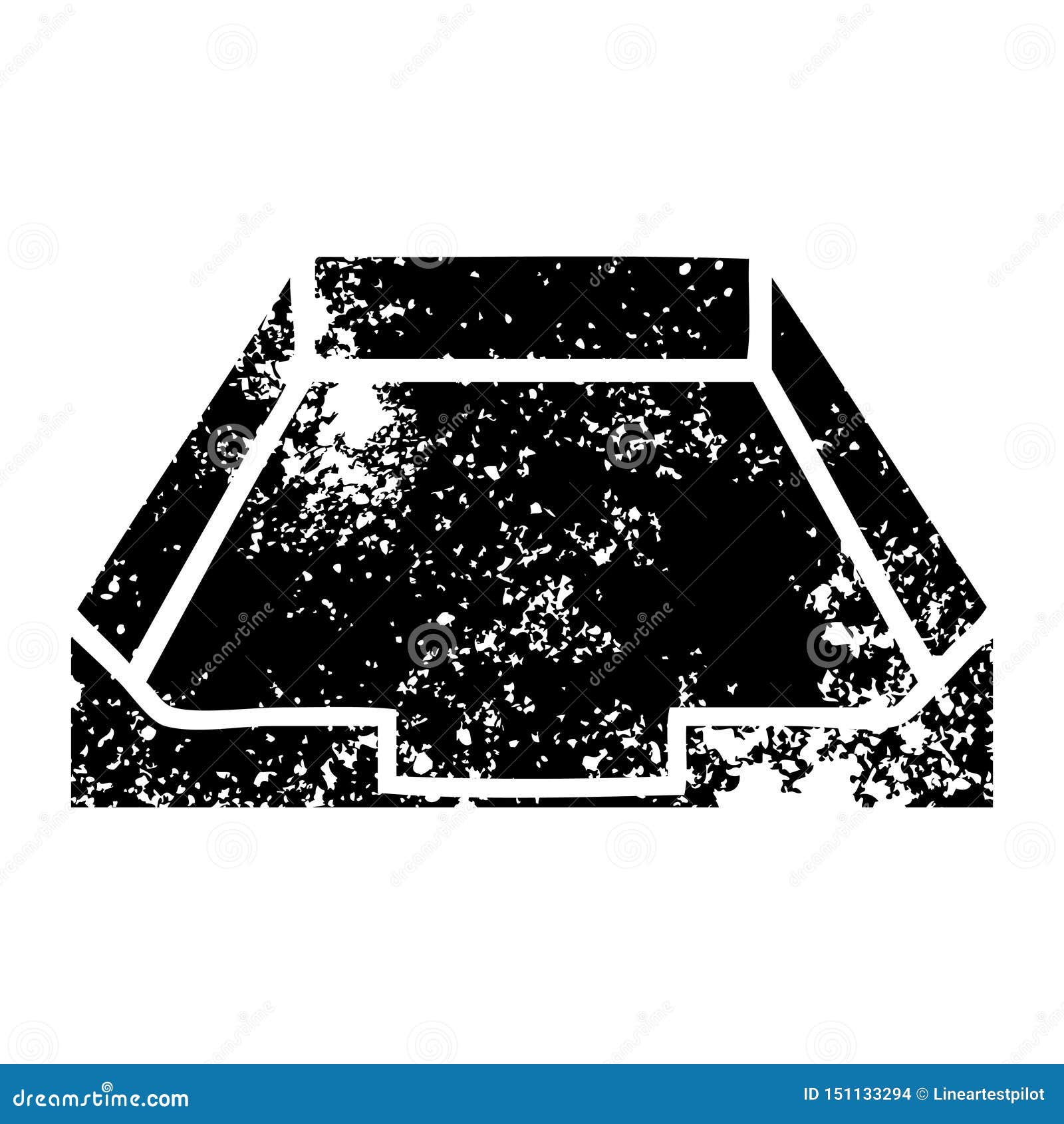 A Creative Distressed Symbol in Box Stock Vector - Illustration of clip ...