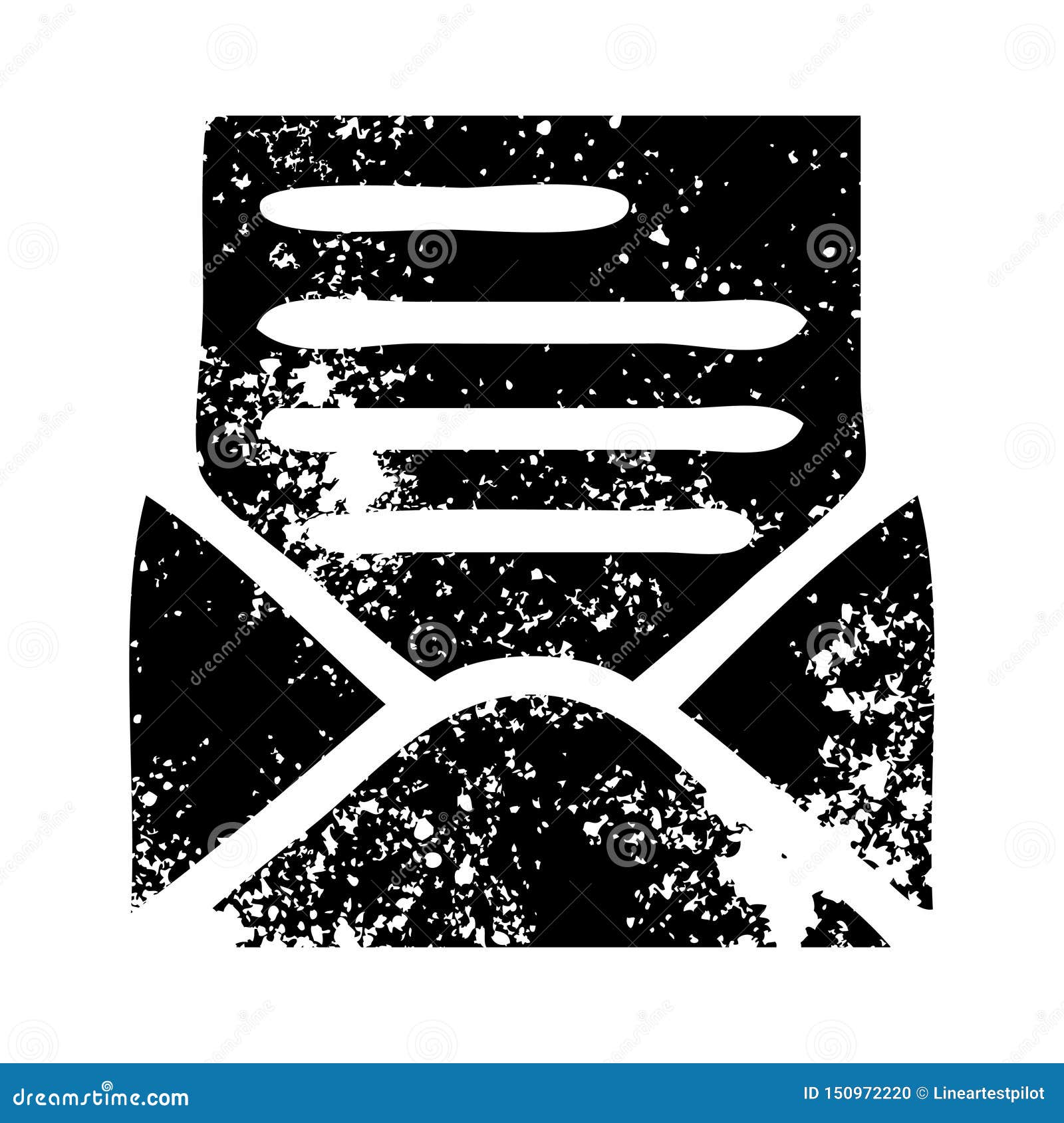 A Creative Distressed Symbol Letter and Envelope Stock Vector ...