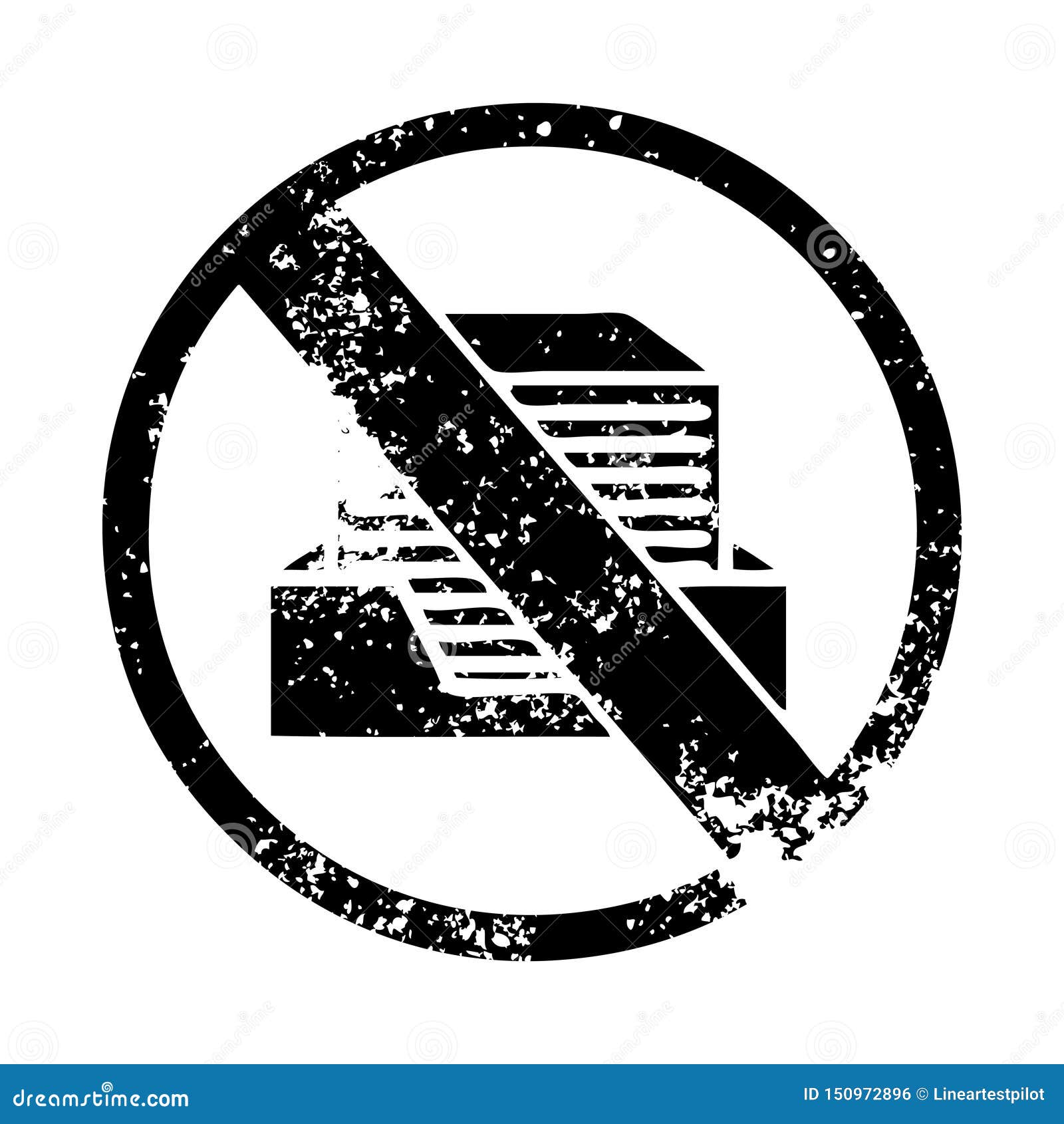 A Creative Distressed Symbol Paperless Office Symbol Stock Vector ...