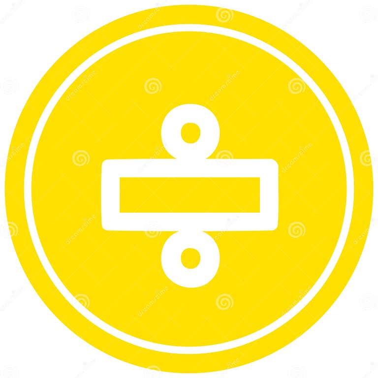 A Creative Division Sign Circular Icon Stock Vector - Illustration of ...