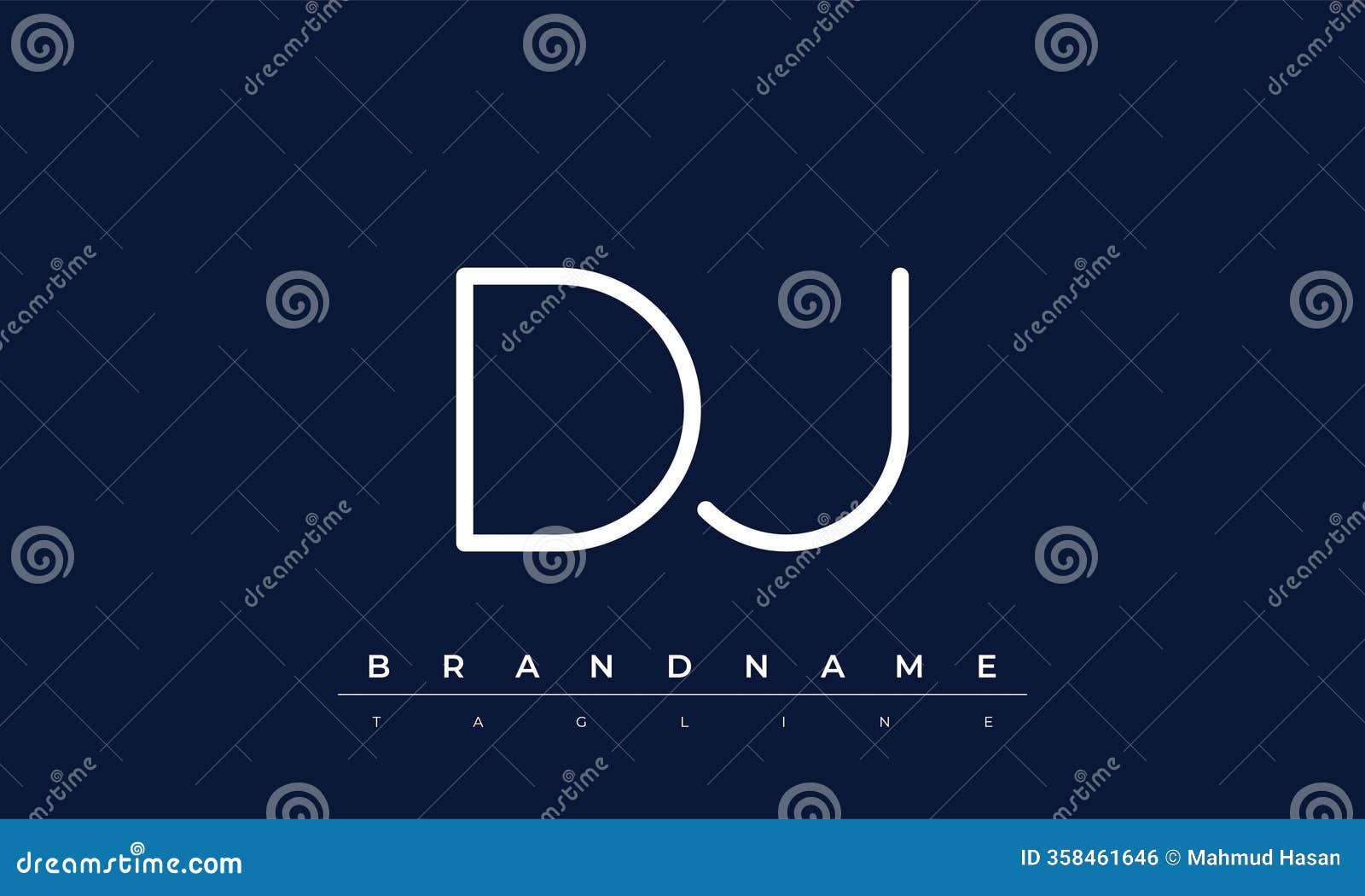 Creative DJ Letter Initial Logo Vector Image Stock Vector ...