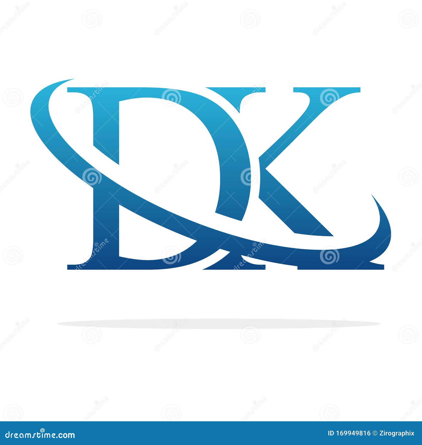 Creative DK Logo Icon Design Stock Vector - Illustration of word, blue ...