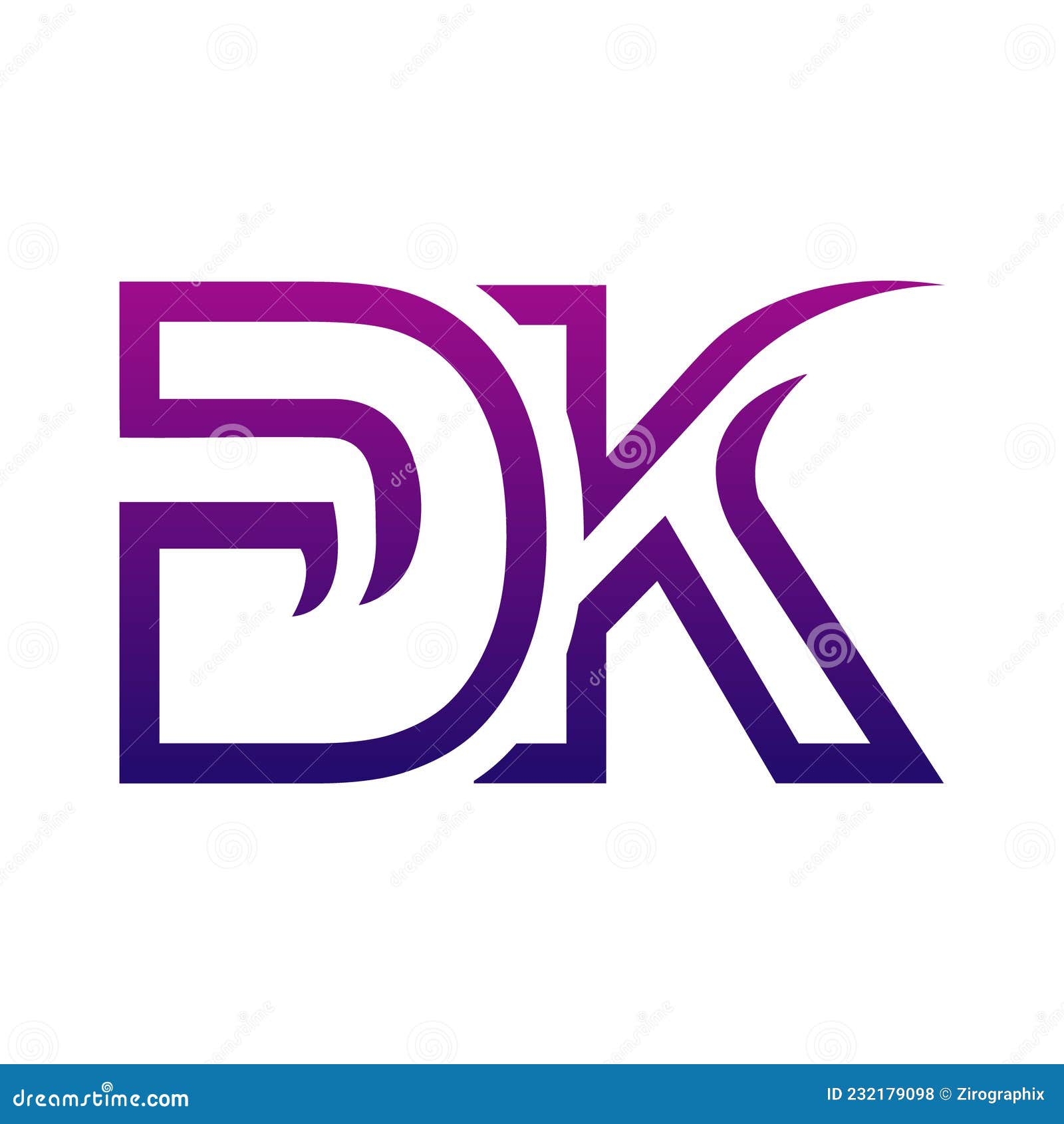 Creative DK Logo Icon Design Stock Vector - Illustration of symbol ...