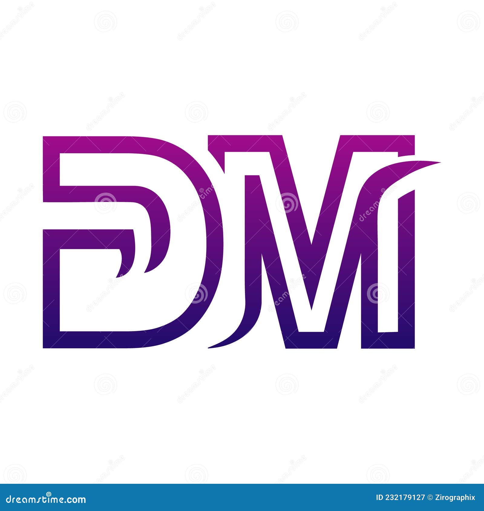 Creative DM Logo Icon Design Stock Vector - Illustration of creative ...