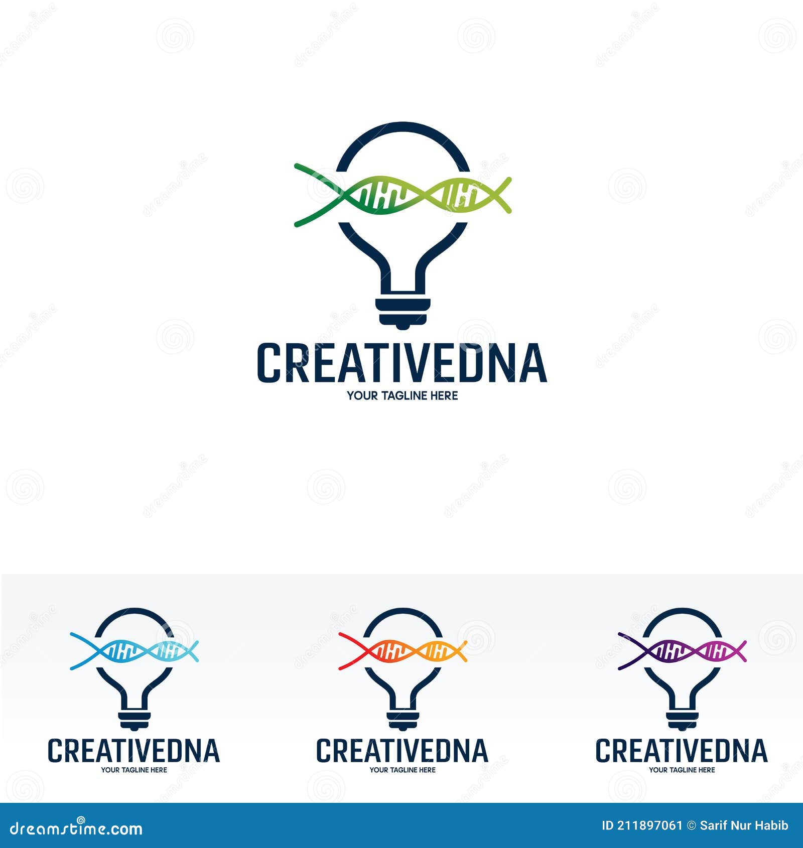 Creative DNA Logo Design Template Stock Vector - Illustration of health ...