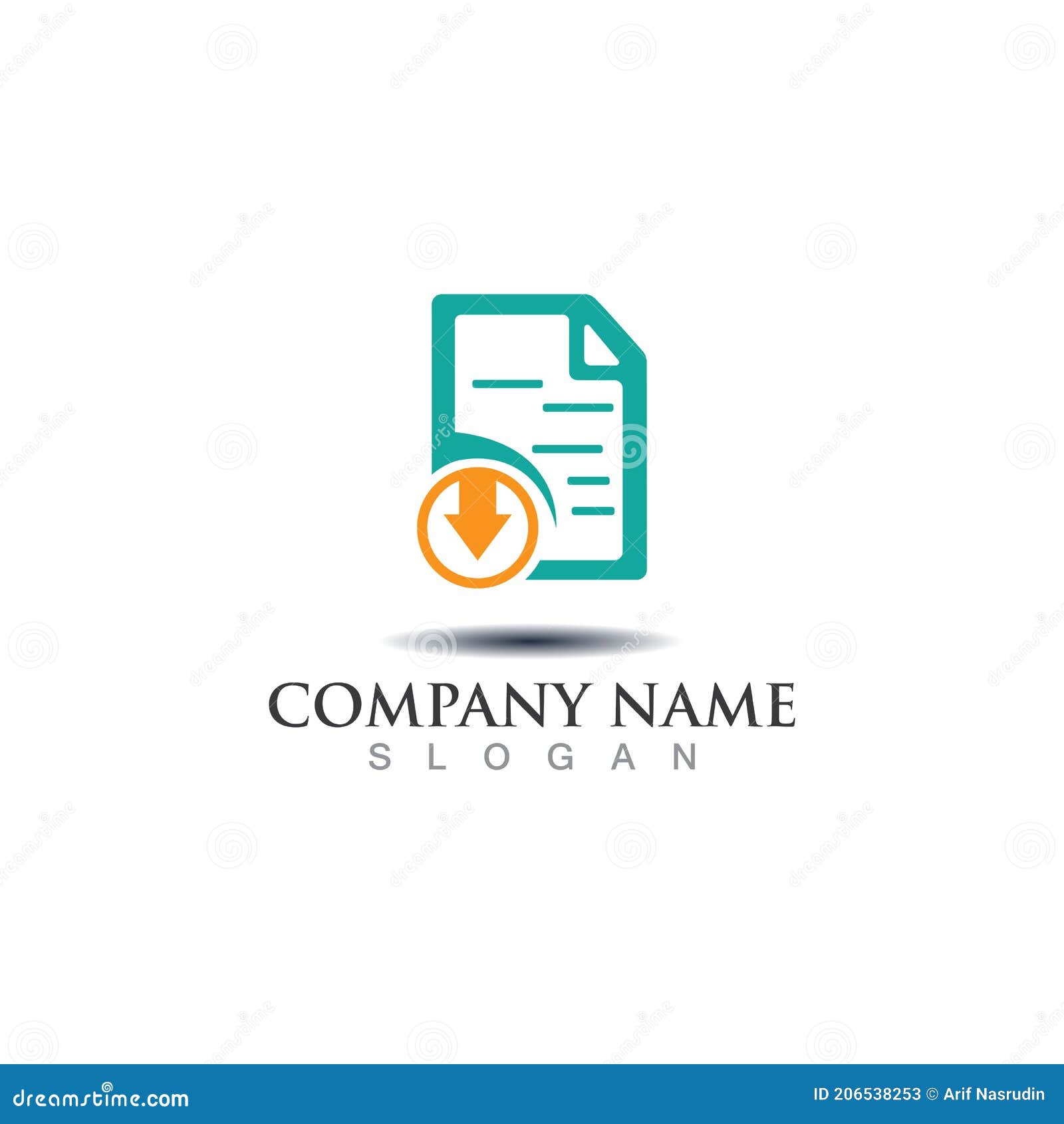 Creative Document Company Logo Icon Template Design Stock Illustration ...