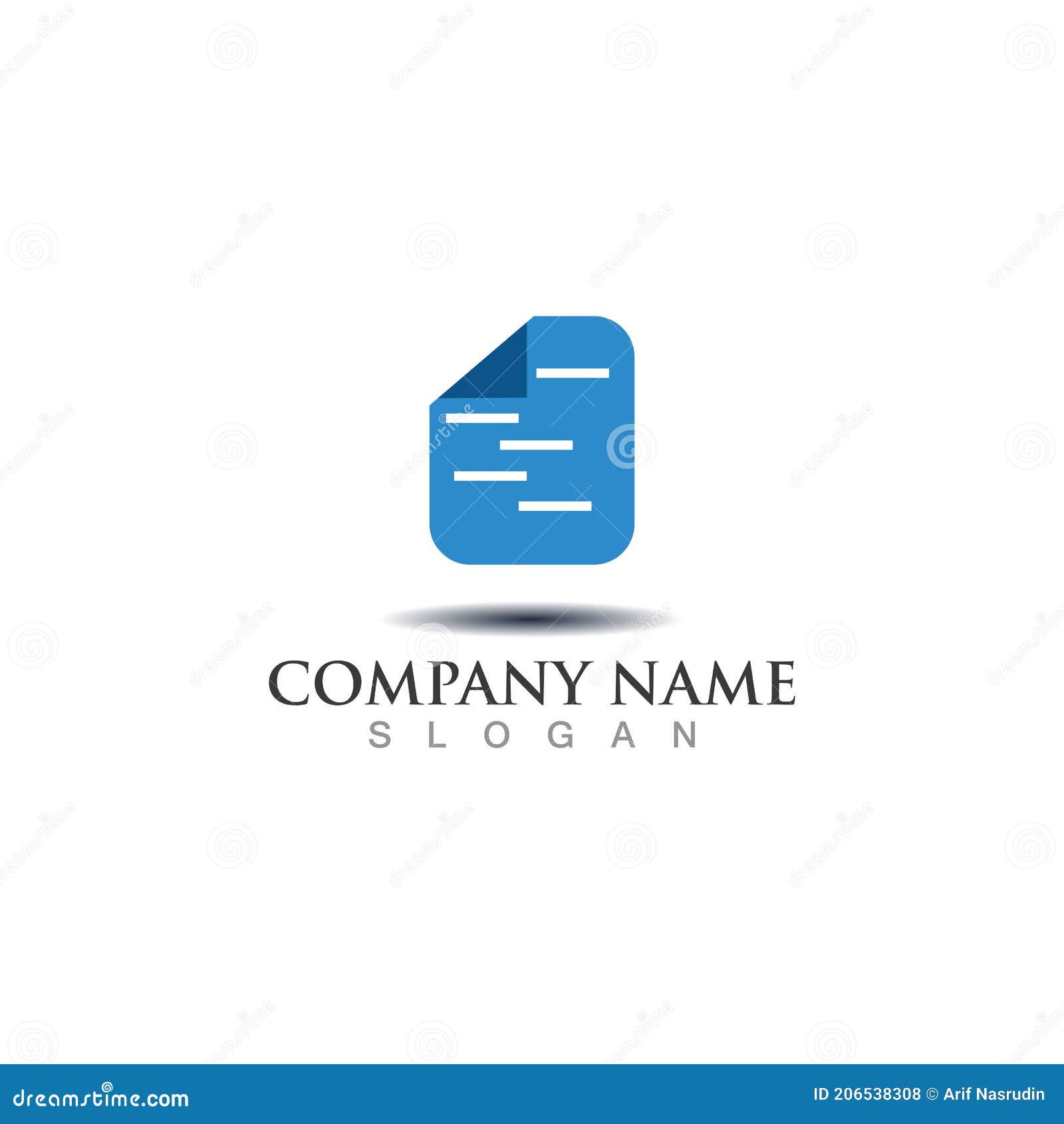 Creative Document Company Logo Icon Template Design Stock Illustration ...