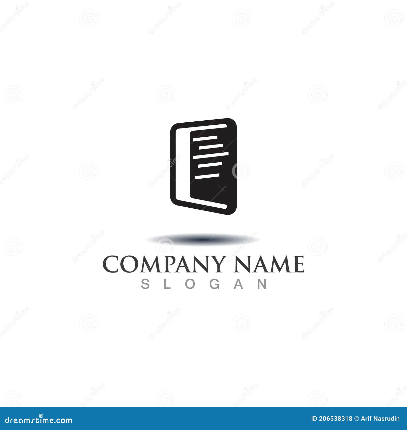 Creative Document Company Logo Icon Template Design Stock Illustration ...