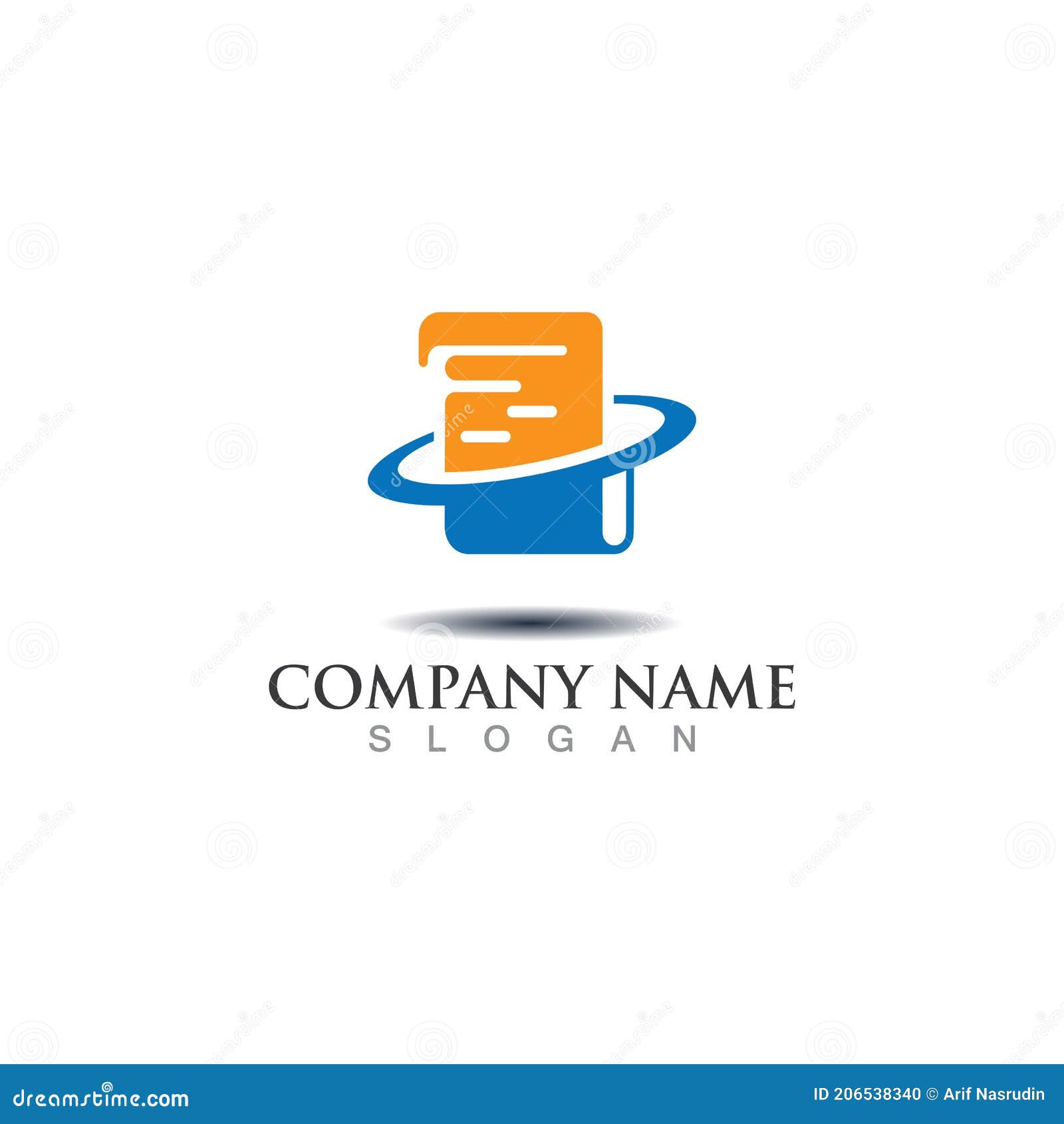 Creative Document Company Logo Icon Template Design Stock Illustration ...