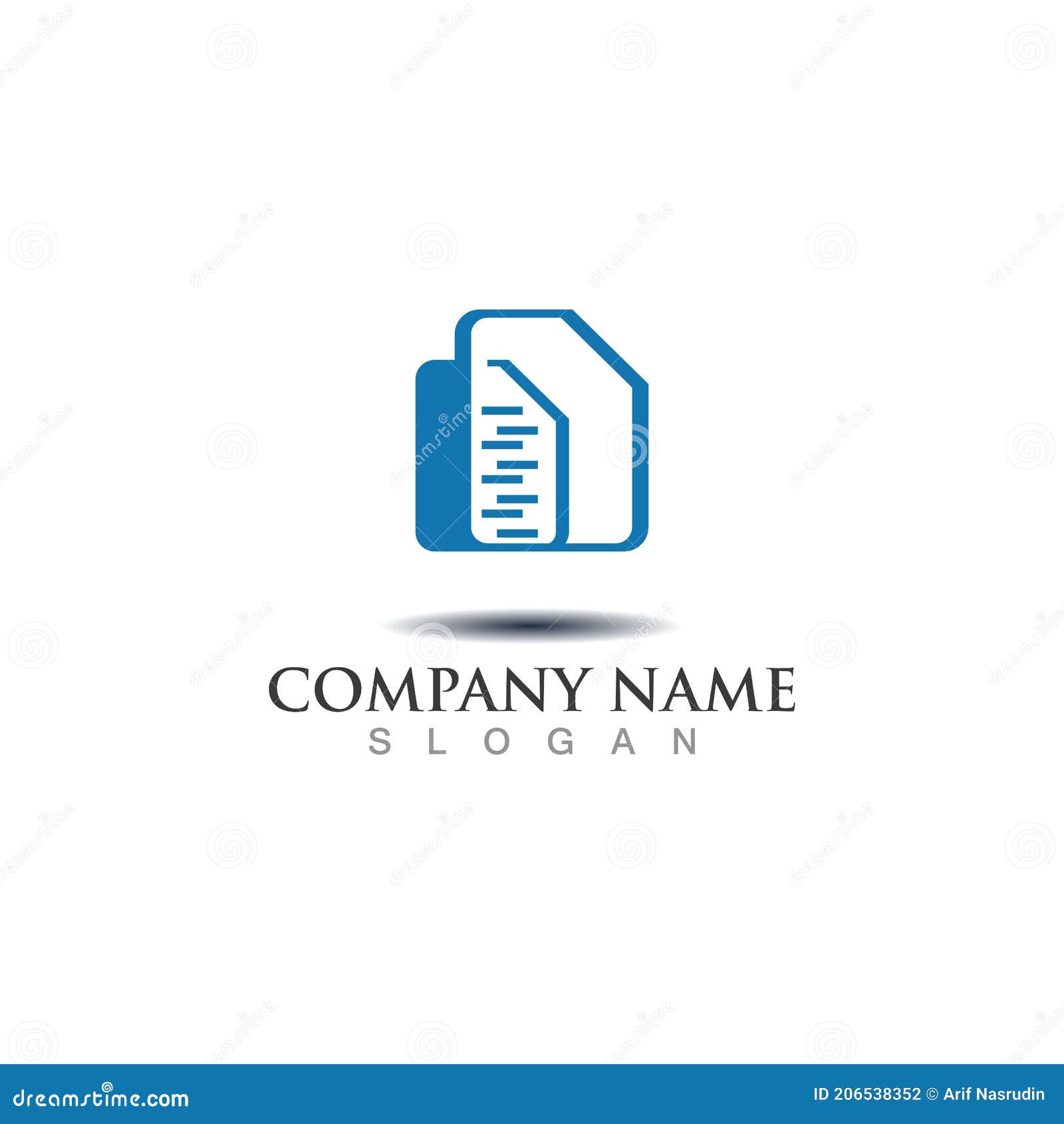 Creative Document Company Logo Icon Template Design Stock Illustration ...